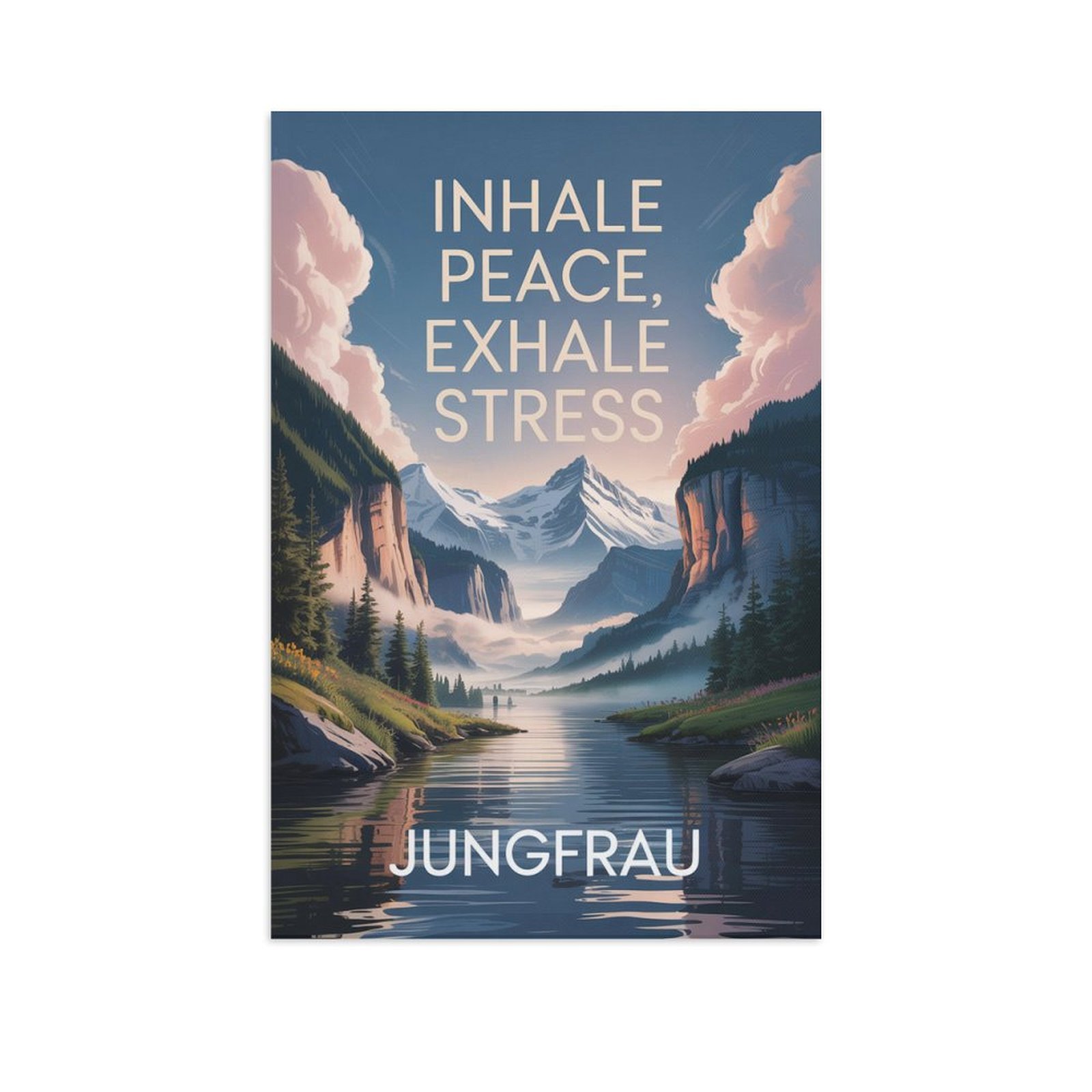 Motivational Poster Jungfrau Zen Inspirational Quote Inhale Peace ...