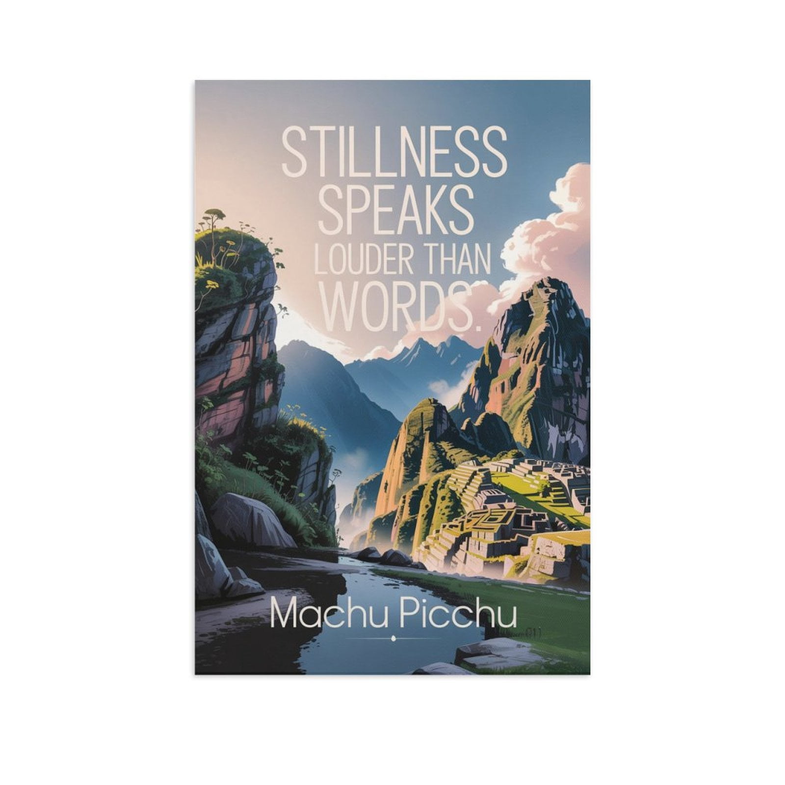 Motivational Poster Machu Picchu Zen Inspirational Quote Stillness ...
