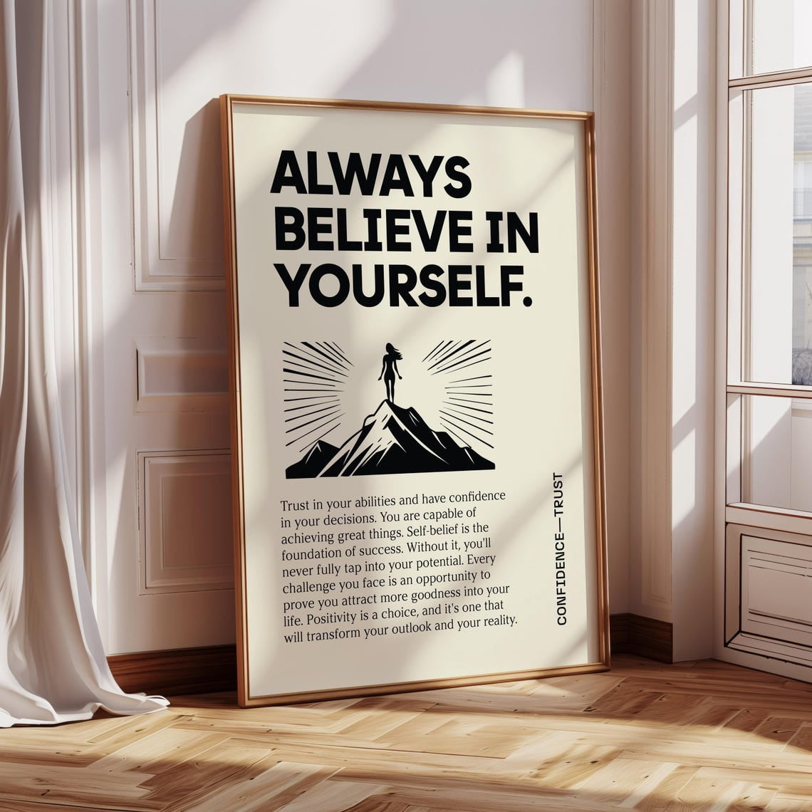 Motivational Poster Wall Art For Office Decor Positive Affirmations & Inspirational Quote Office ...