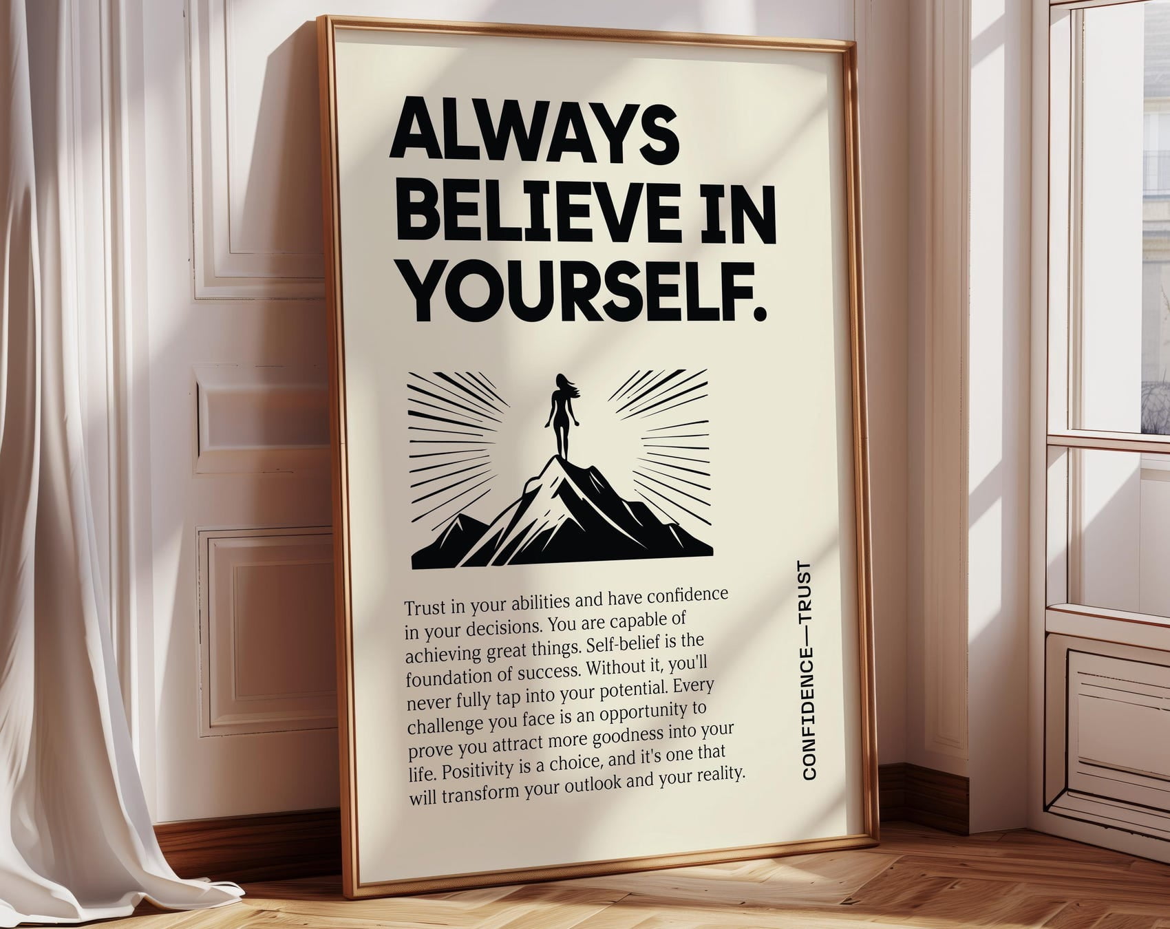 Motivational Poster Wall Art for Office Decor Positive Affirmations ...