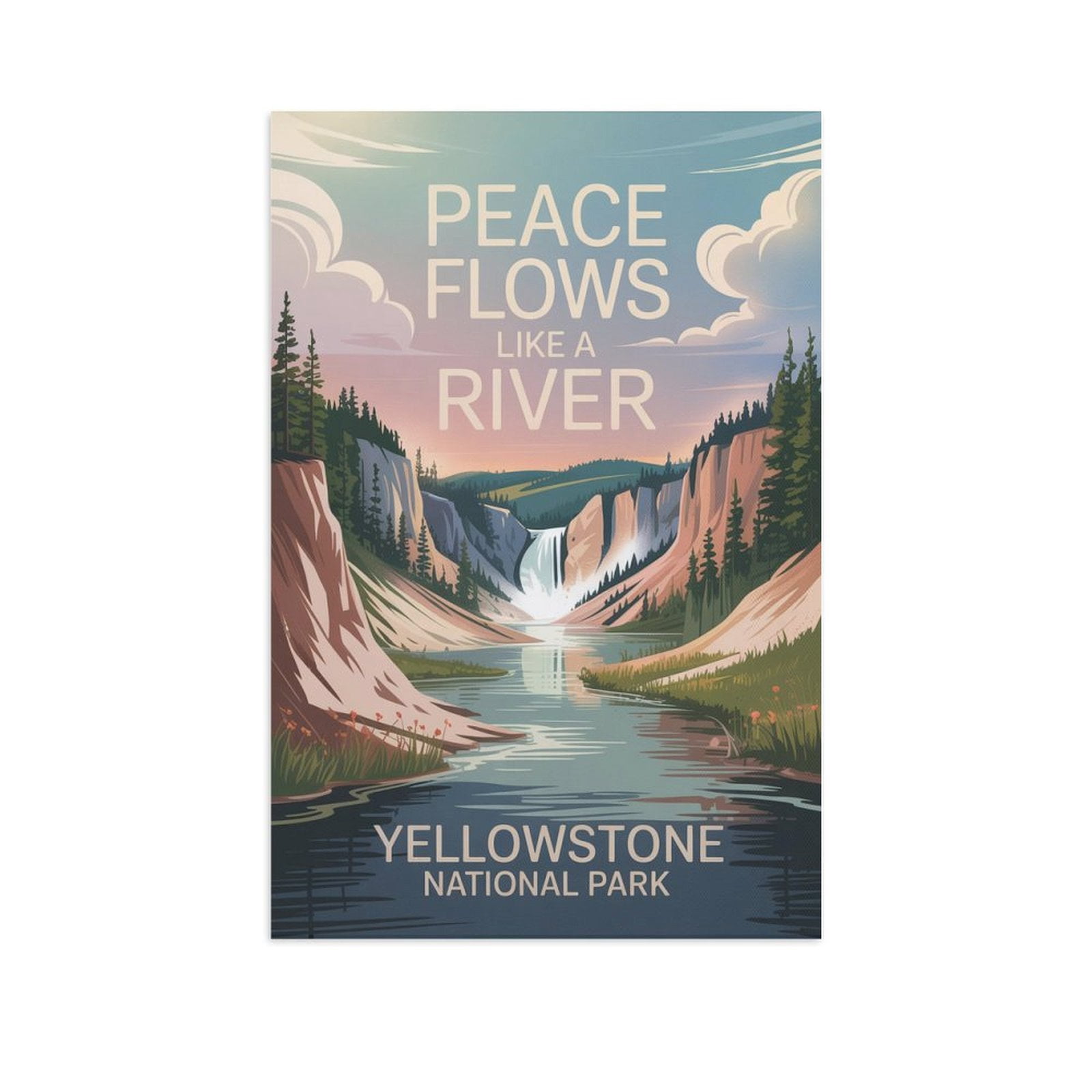 Motivational Poster Yellowstone National Park Zen Inspirational Quote ...