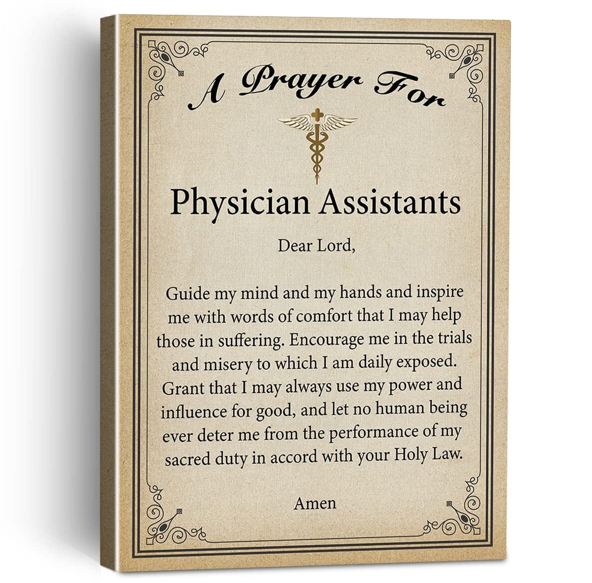 Motivational a Prayer for Physician Assistants Quote Canvas Painting ...