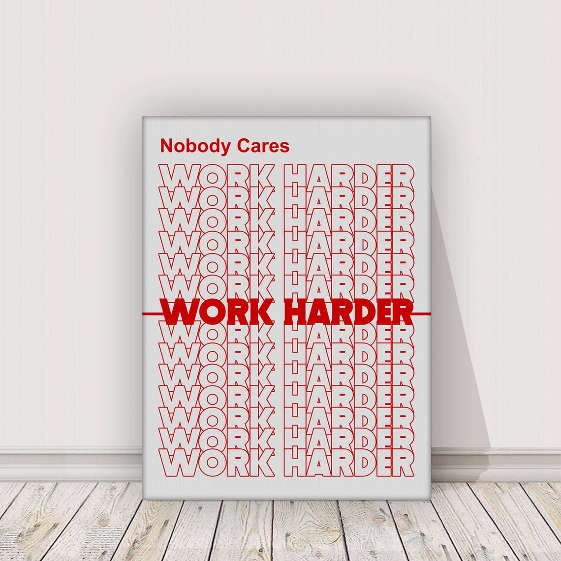 Motivational Print Work Harder Wall Office Decor Modern Art Home ...