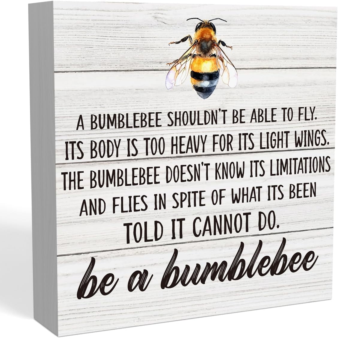 Motivational Quote Cute Wood Sign Office Desk Decor Rustic Home Office ...