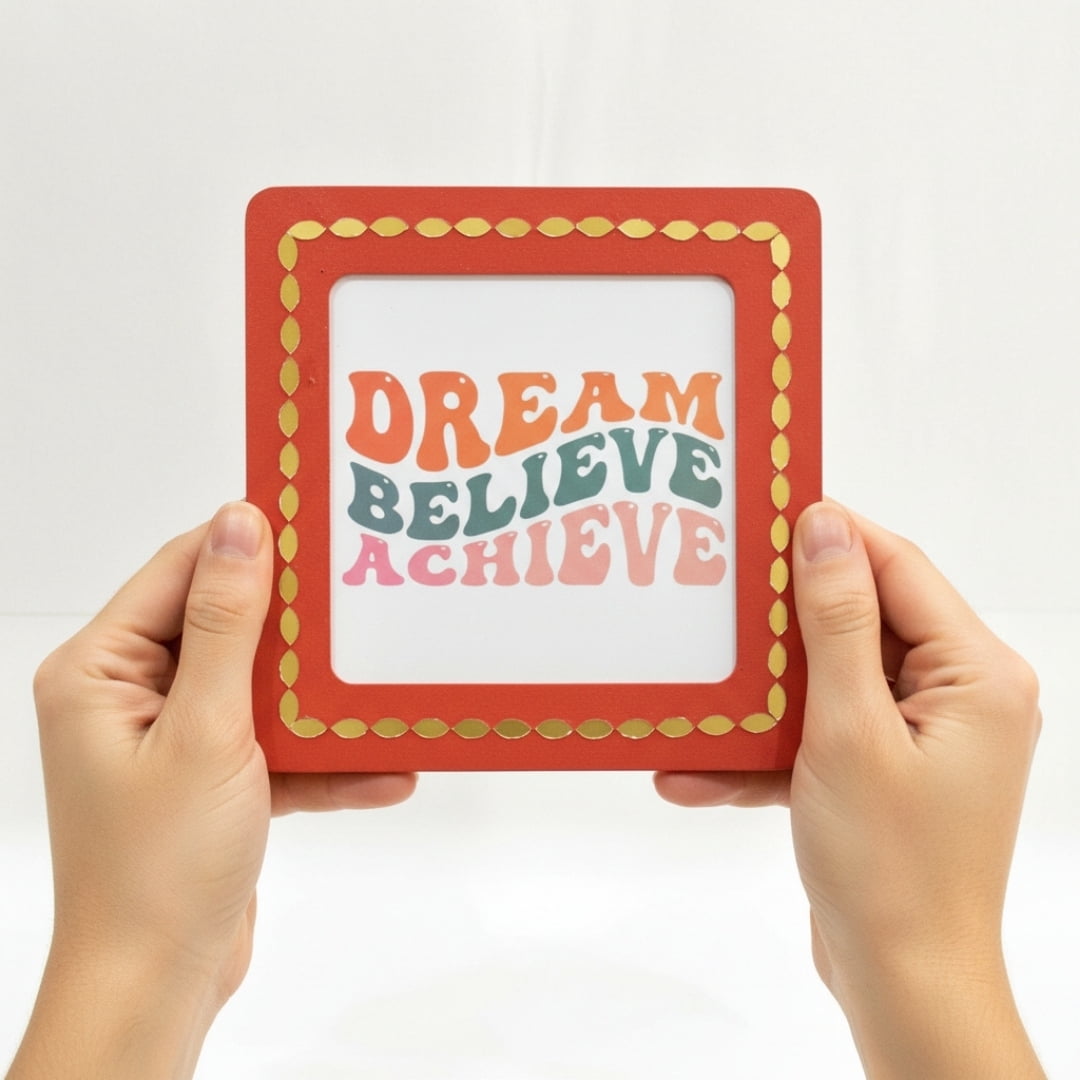 Motivational Quote Frame for Home & Office - Dream, Believe, Achieve ...