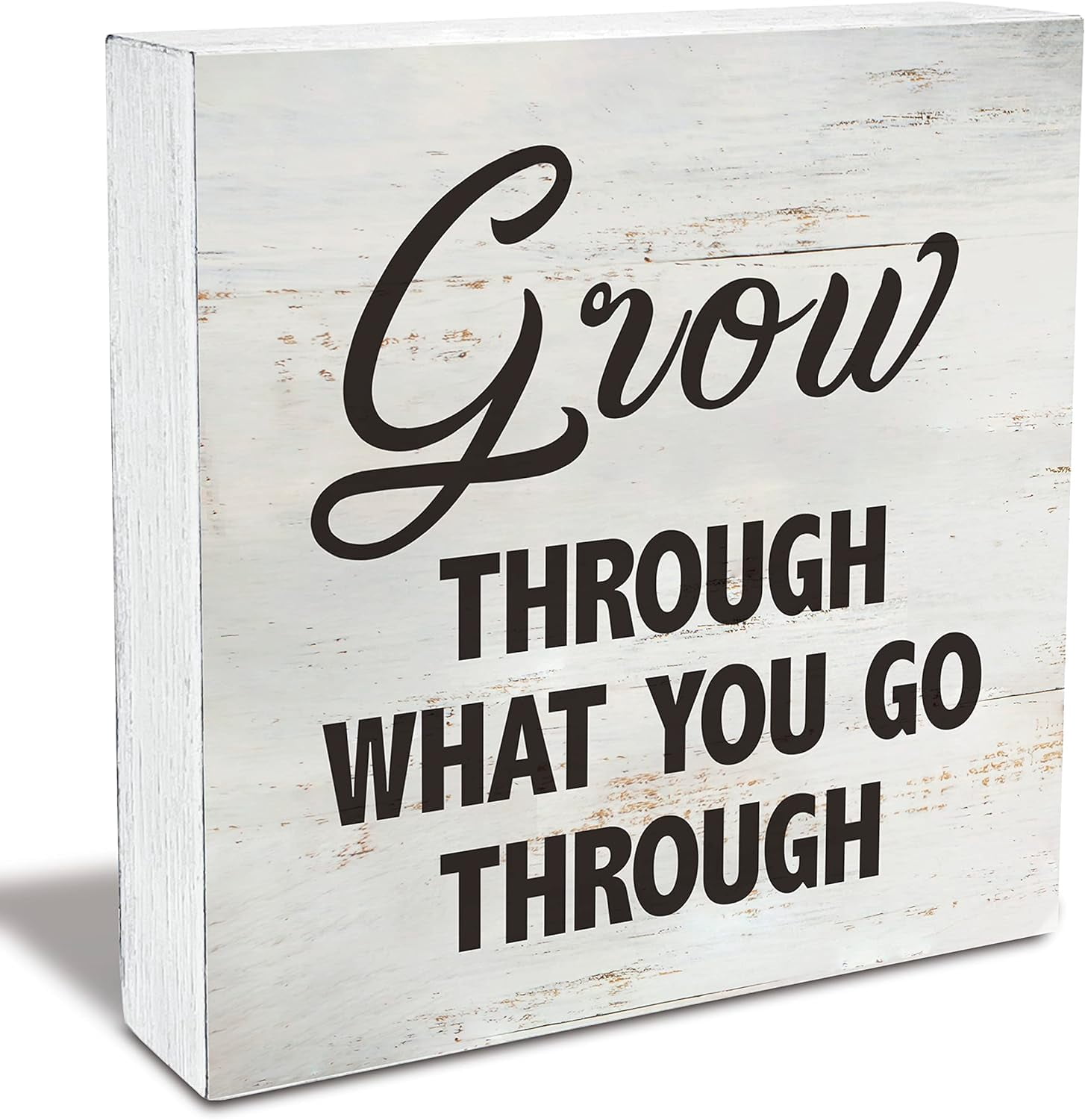 Motivational Quote Grow Through What You Go Through Wood Box Sign ...