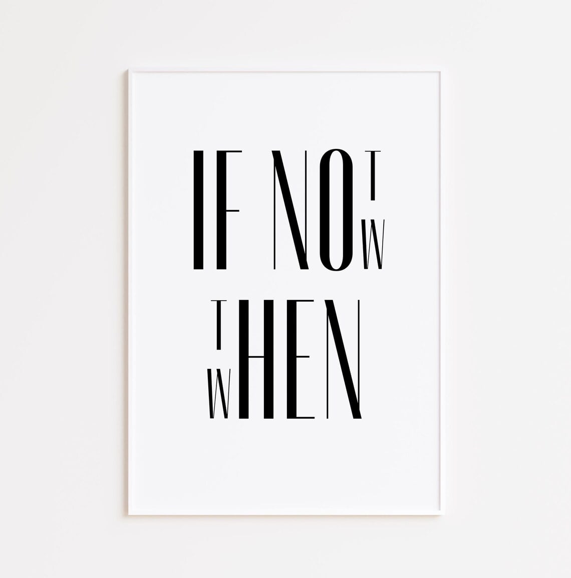 Motivational Quote Poster: 'If Not Now Then When', Office Decor, Size ...