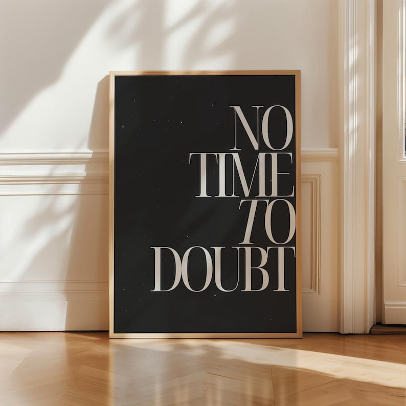 Motivational Quote Print • Black Beige Empowerment Wall Art • Positive ...