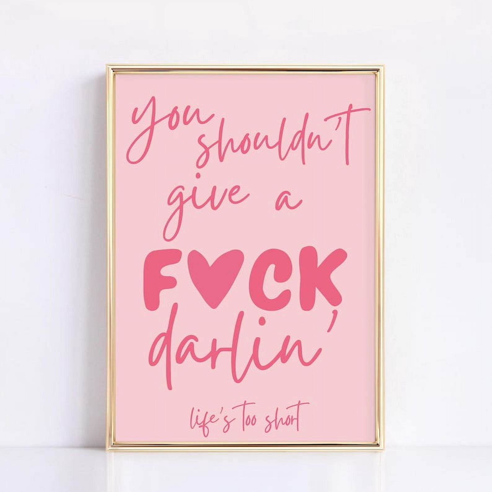 Motivational Quote Print, Minimalist Pink Poster, Trendy Livin Room ...