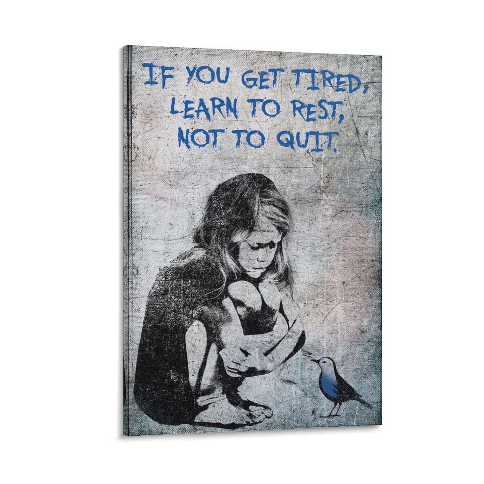 Motivational, Quote Vintage Poster If You Get Tired, Learn to Rest ...