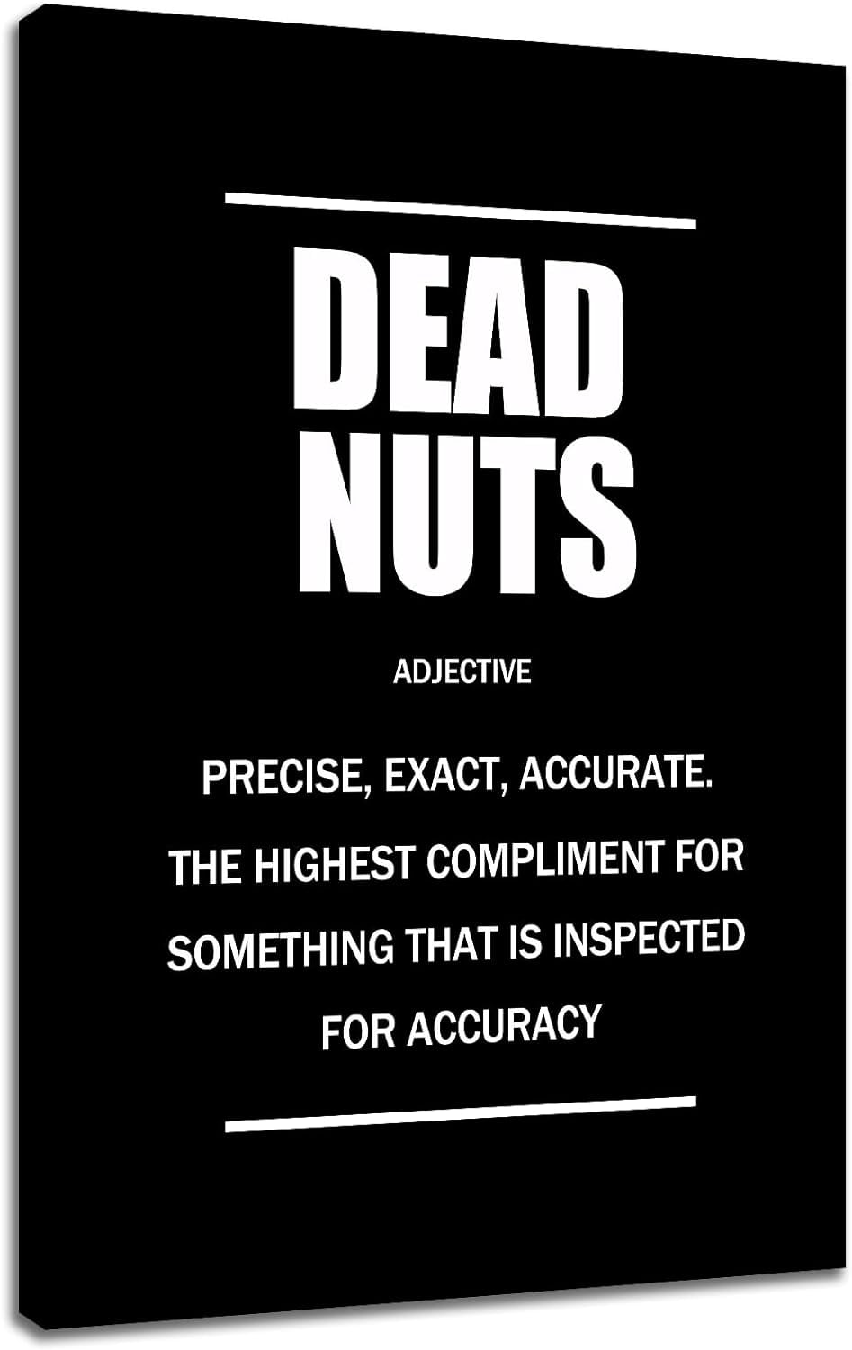 Motivational Quotes Wall Art for Bedroom Dead Nuts Inspirational Wall ...