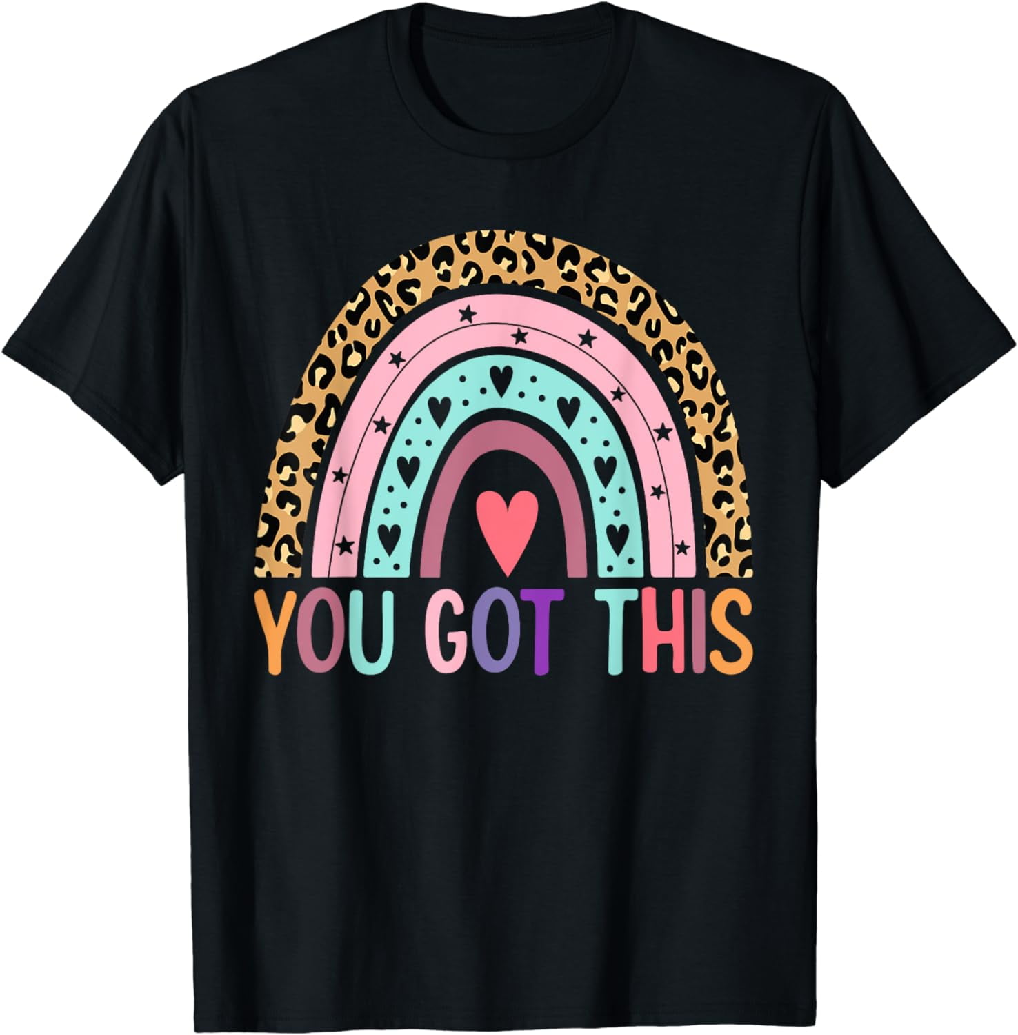 Motivational Rainbow Testing Day For Teacher You Got This T-Shirt ...