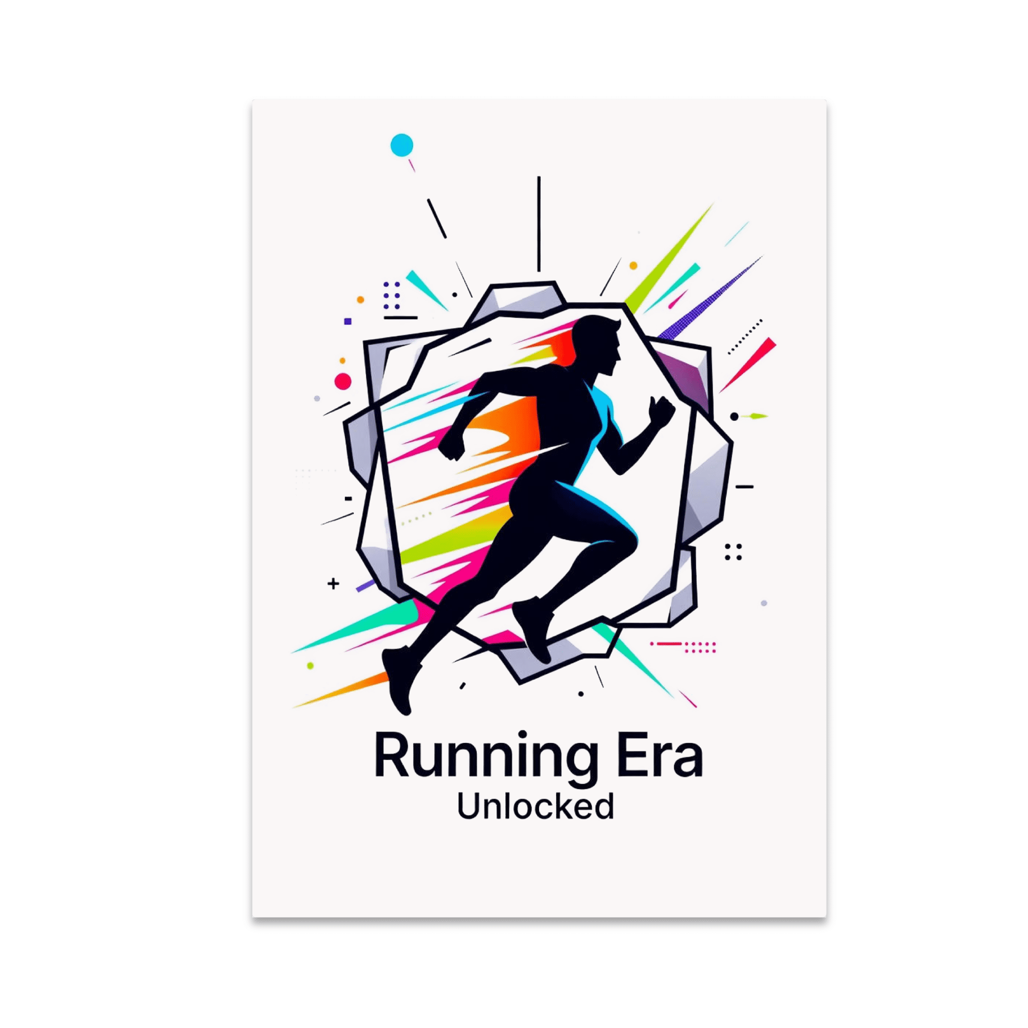 Motivational Runner Breaking Free - Athlete Decor - 13x19 Poster Print ...