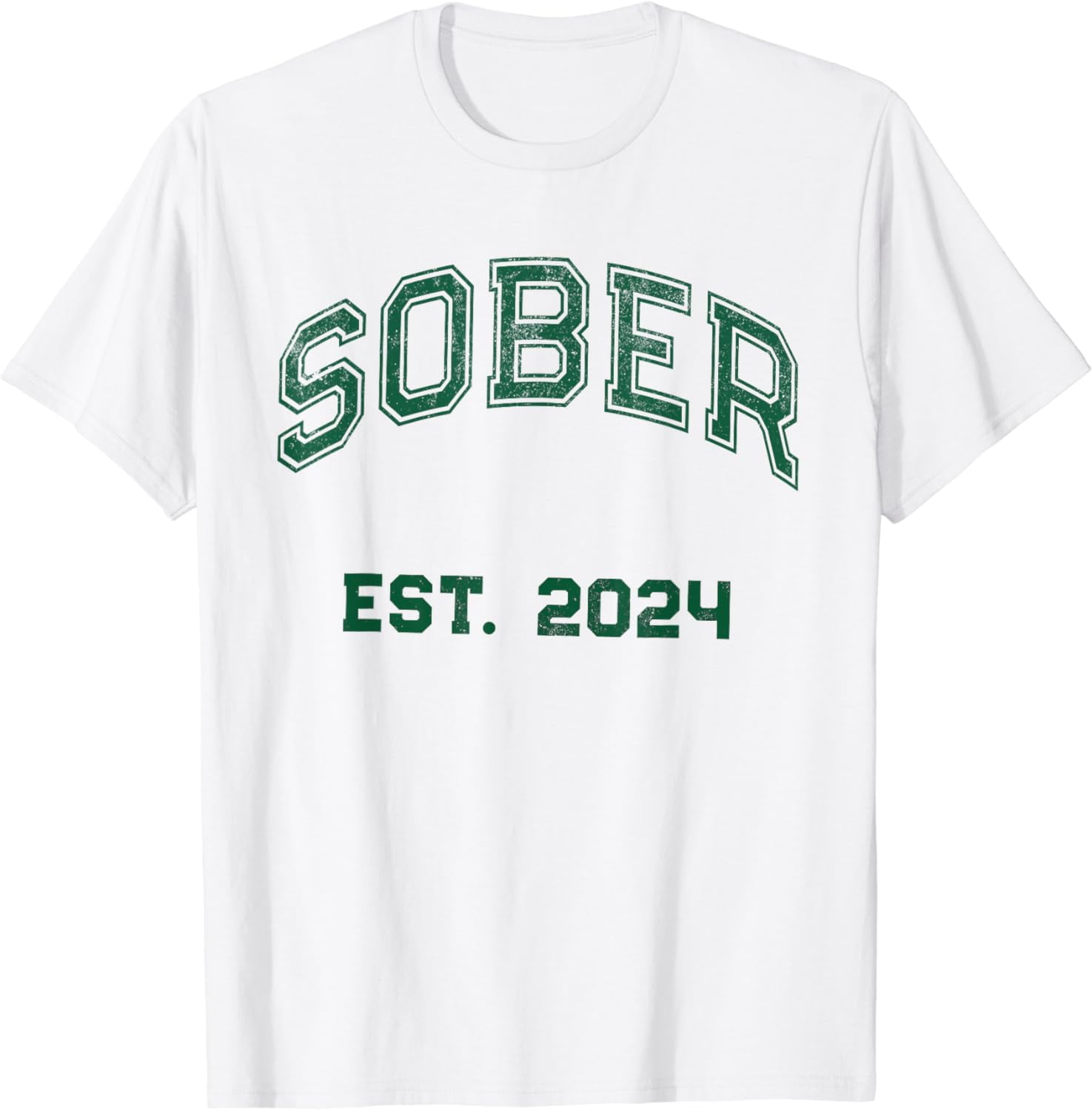 Motivational SOBER Est 2024 Sobriety Lifestyle AA Recover T-Shirt ...