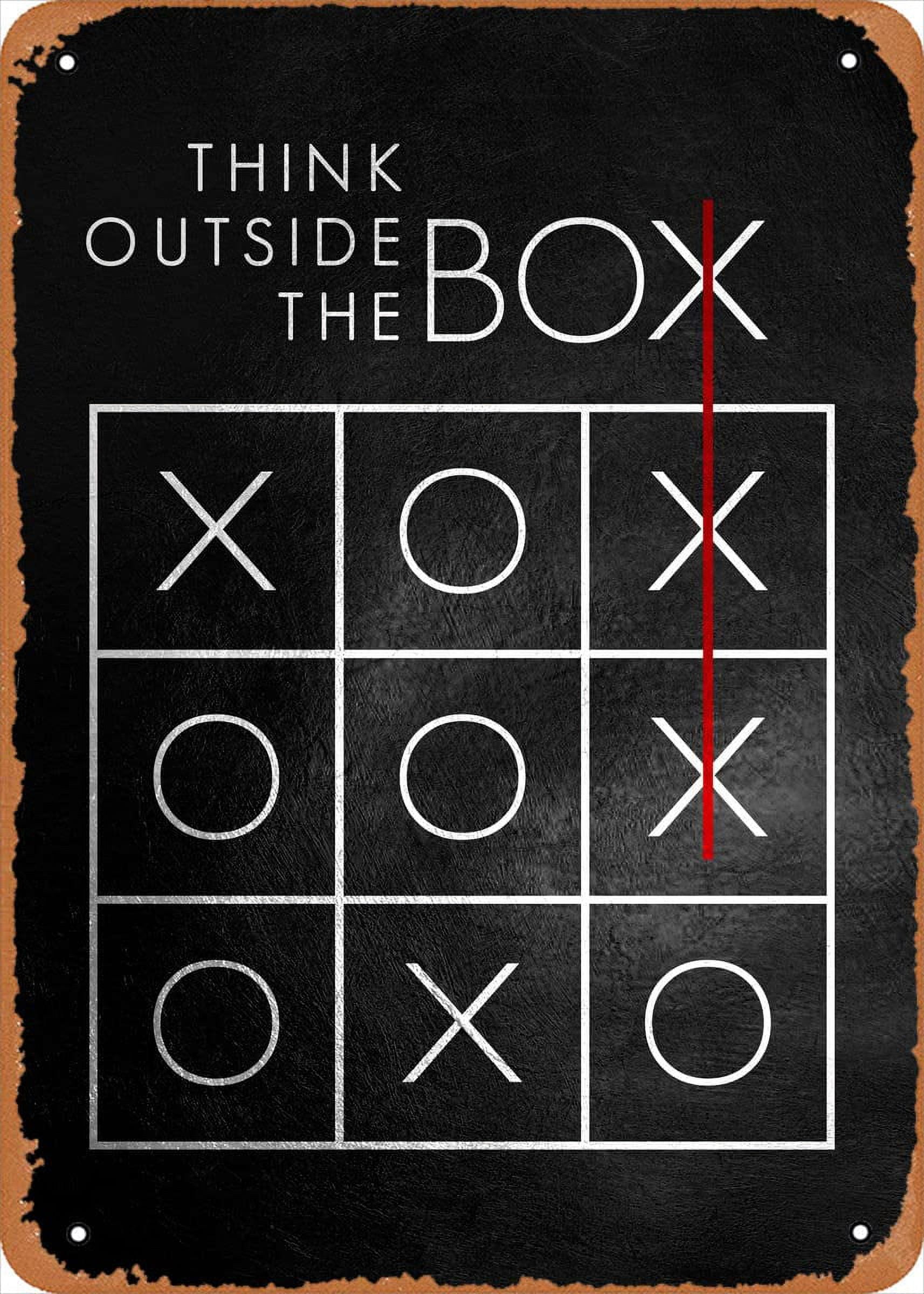 Motivational Silver Think Outside the Box Poster Retro Vintage ...