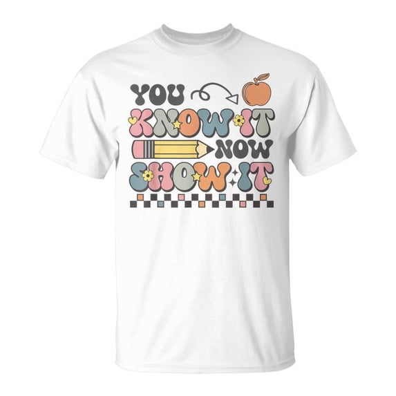 Motivational State Testing Test Day You Know It Now Show It TShirt ...