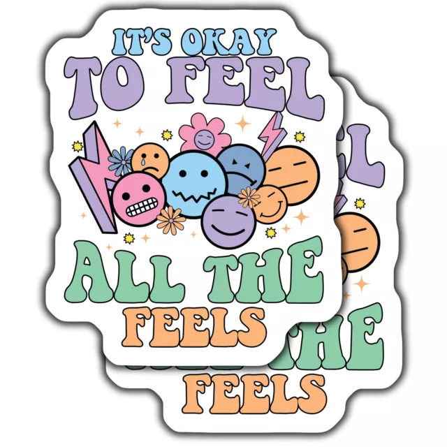 Motivational Stickers, It'S Okay To Feel All The Feelskindle Sticker ...