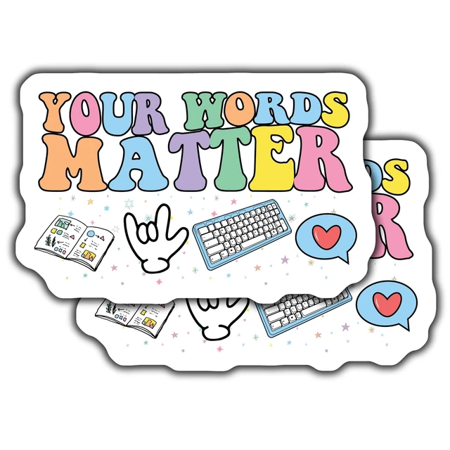 Motivational Stickers Set, Your Words Matter Stickers, Sticker ...