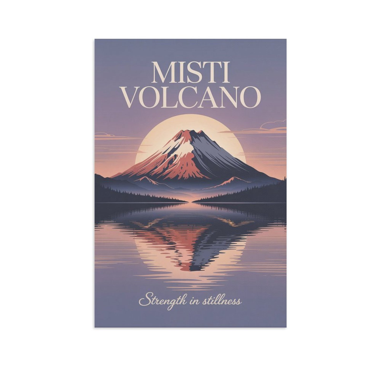 Motivational Travel Poster Misti Volcano Inspirational Artwork Wall ...