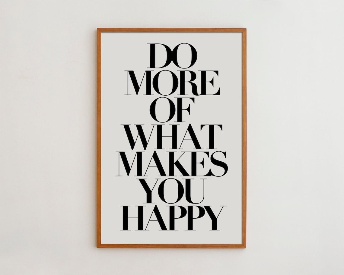 Motivational Typography Art Print Poster Black And White Modern Decor ...