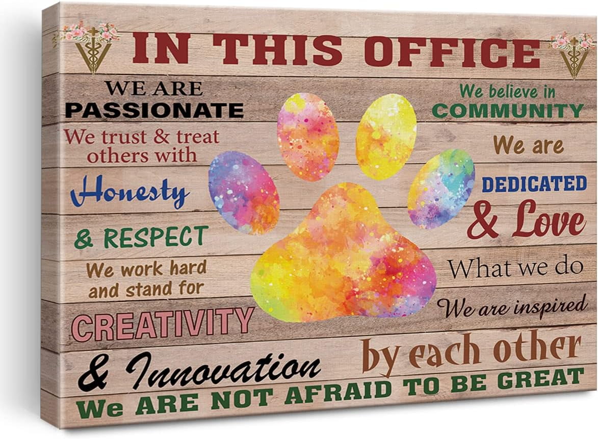 Motivational Veterinary Art Wall Decor in this Veterinary Office Quotes ...