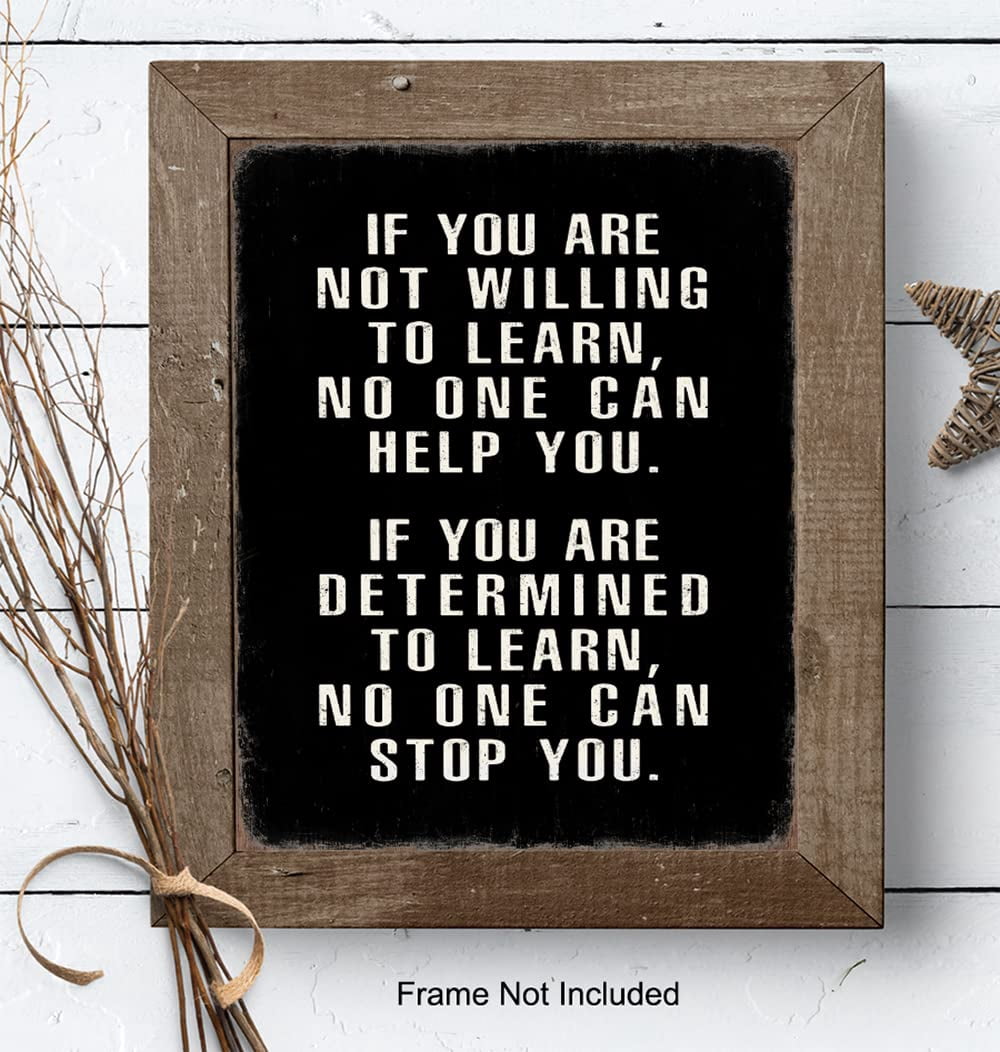 Motivational Wall Art 11x14 - Office Wall Art - Classroom Motivational ...
