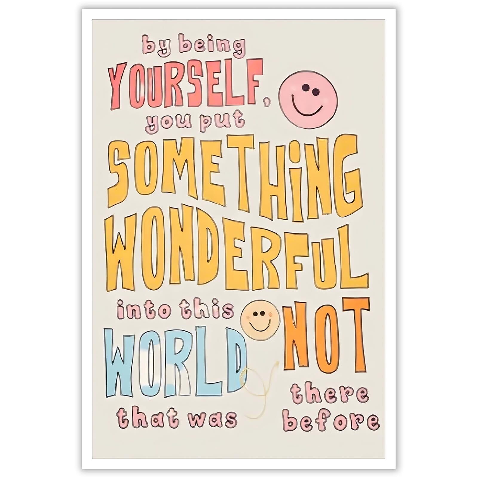 Motivational Wall Art By Being Yourself Canvas Posters My Feelings Be ...