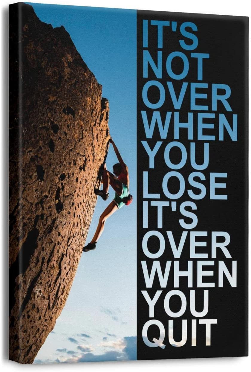 Motivational Canvas Print, Inspirational Quotes Art for Office, Gym ...