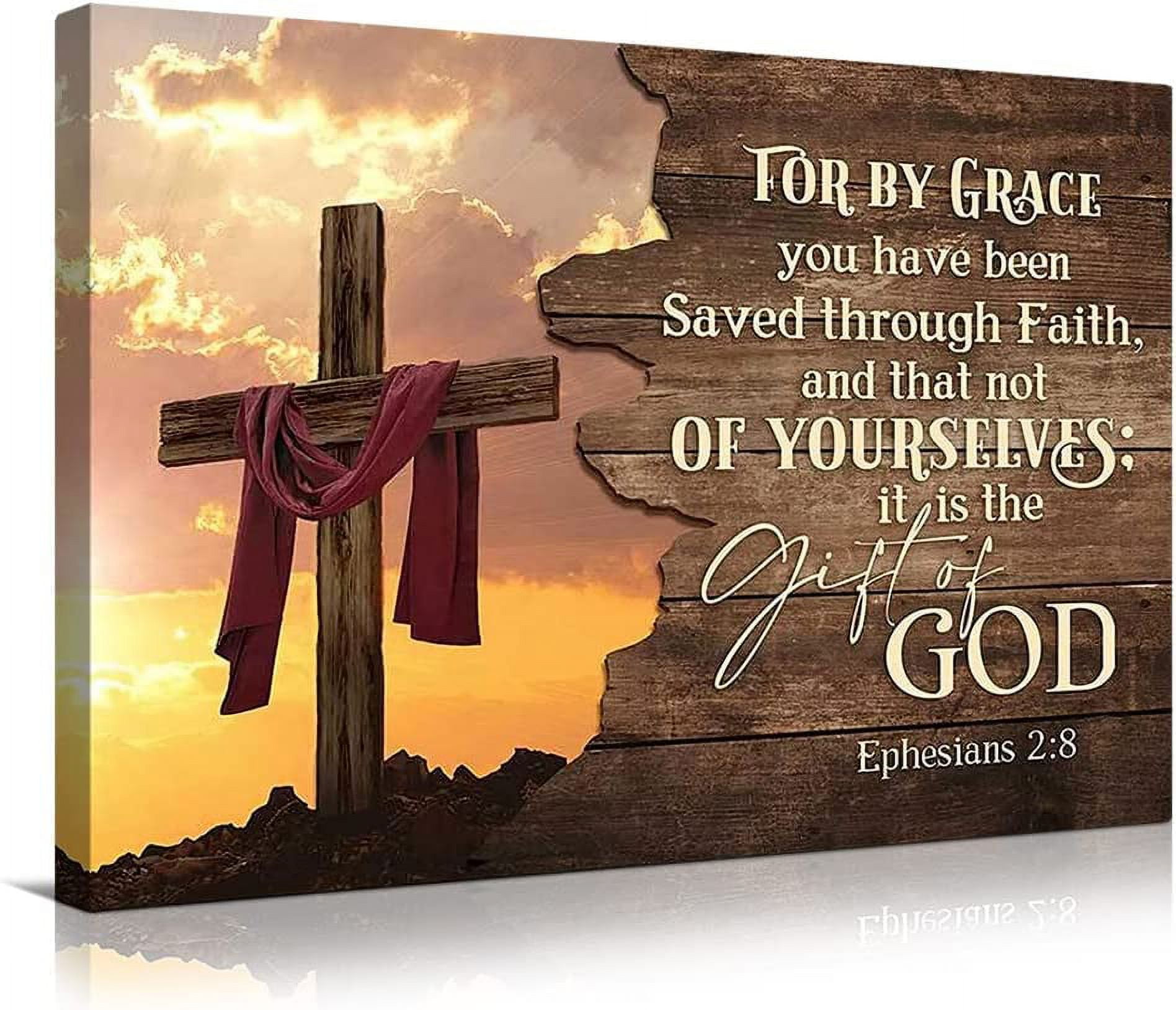 Motivational Wall Art Christian Canvas Wall Art Cardinal Amazing Grace ...