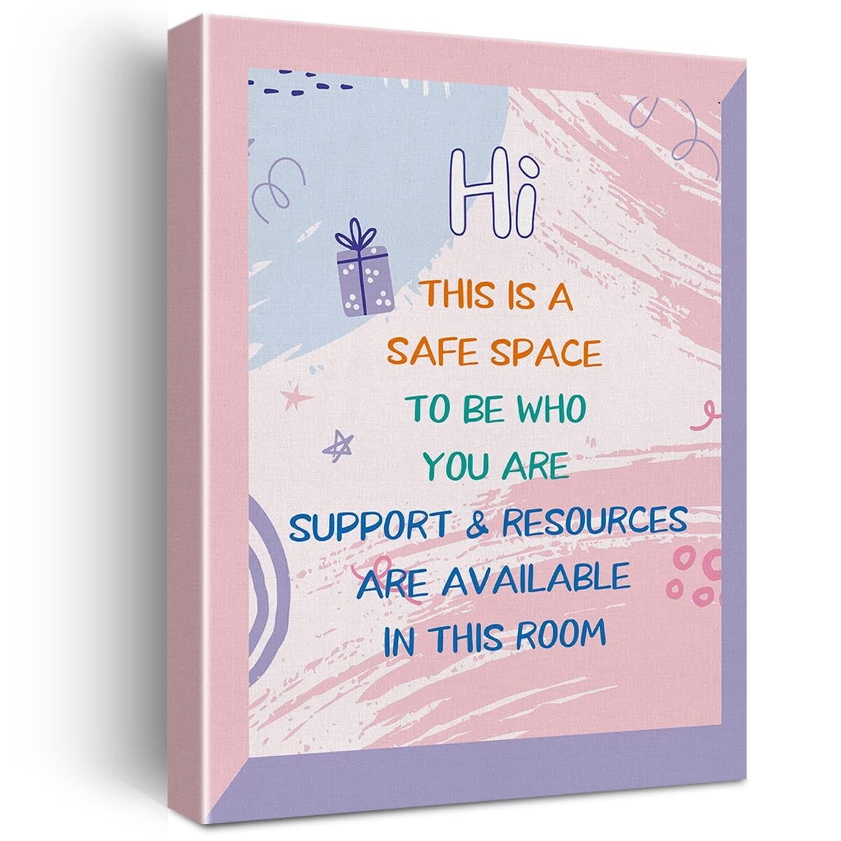 Motivational Wall Art Decor This is A Safe Space Canvas poster Print ...
