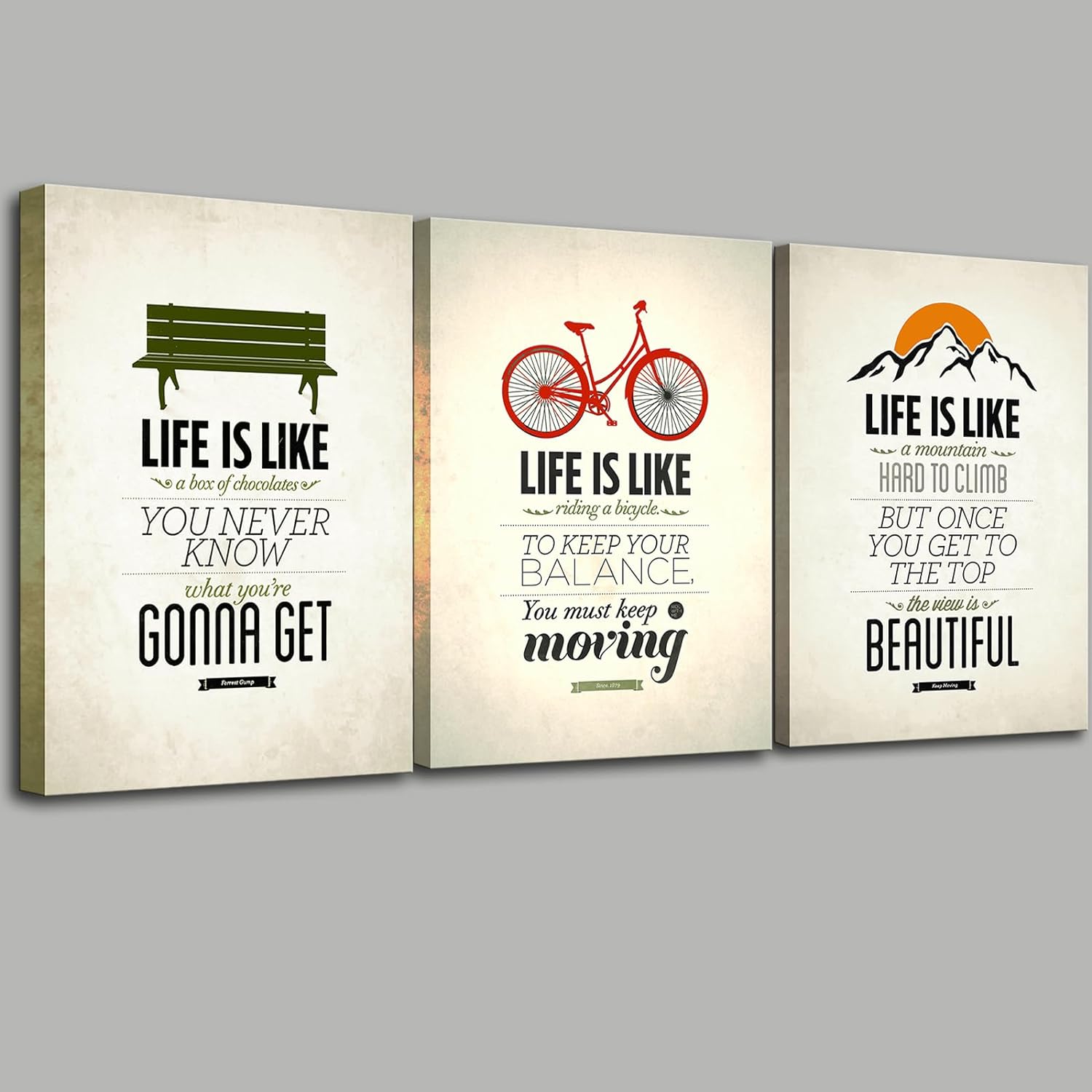 Motivational Wall Art Decor Vintage Classic Inspirational Quotes Canvas ...