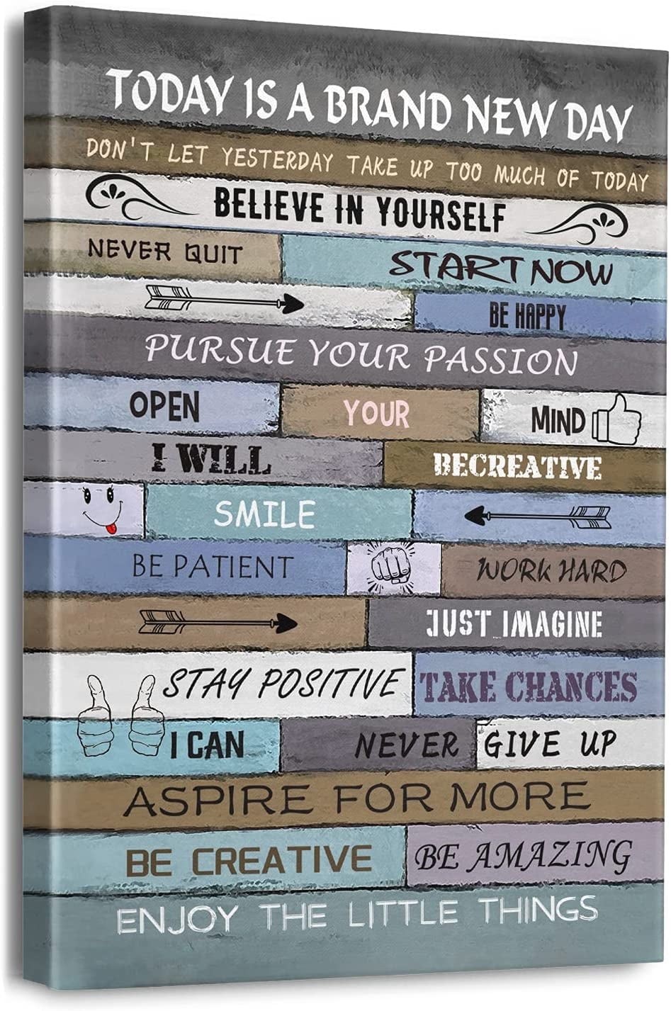 Motivational Wall Art, Framed Canvas for Office, Home, Gym - Room ...