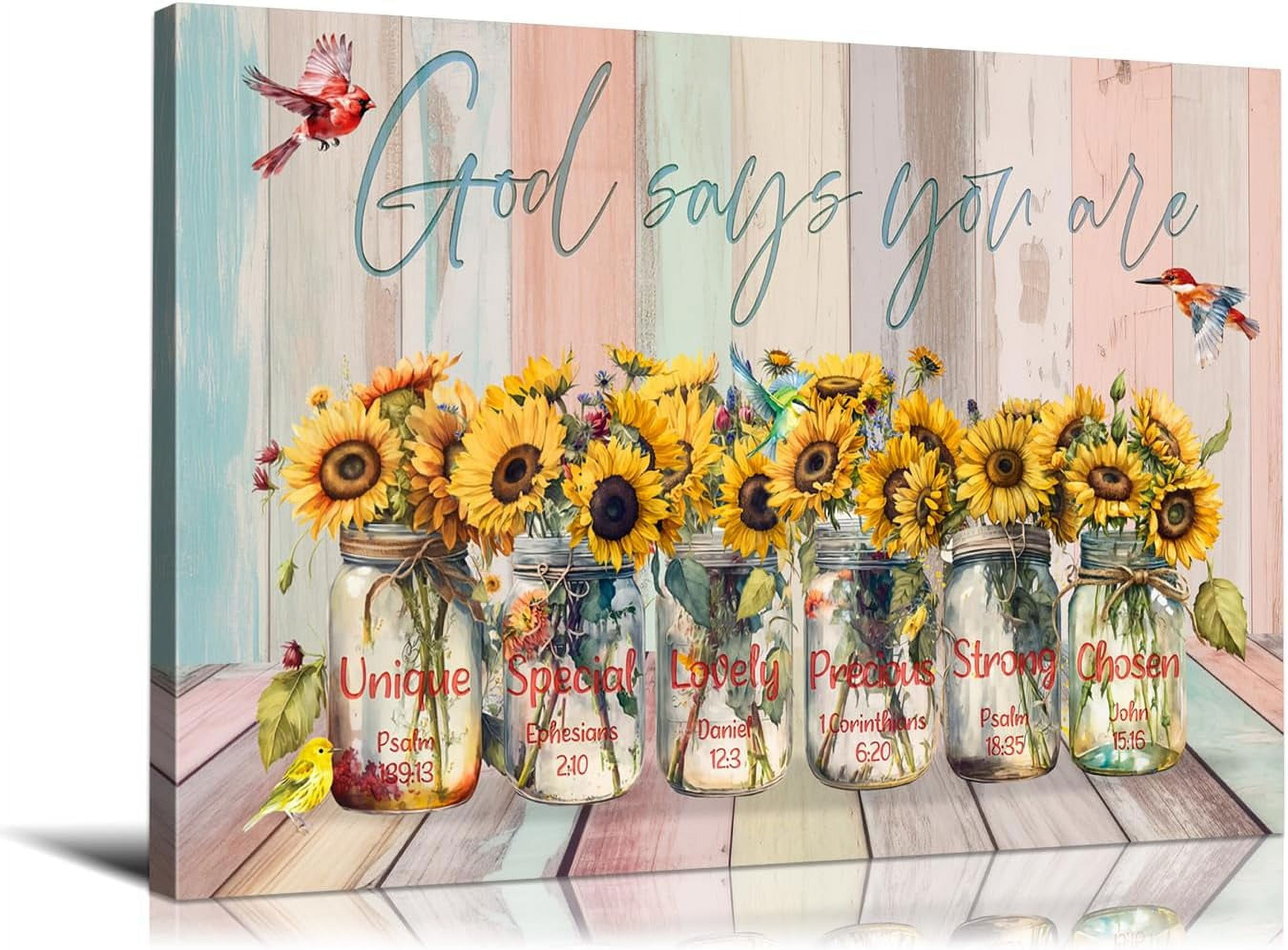 Motivational Wall Art God Says You Are Motivational Poster Quotes Wall ...