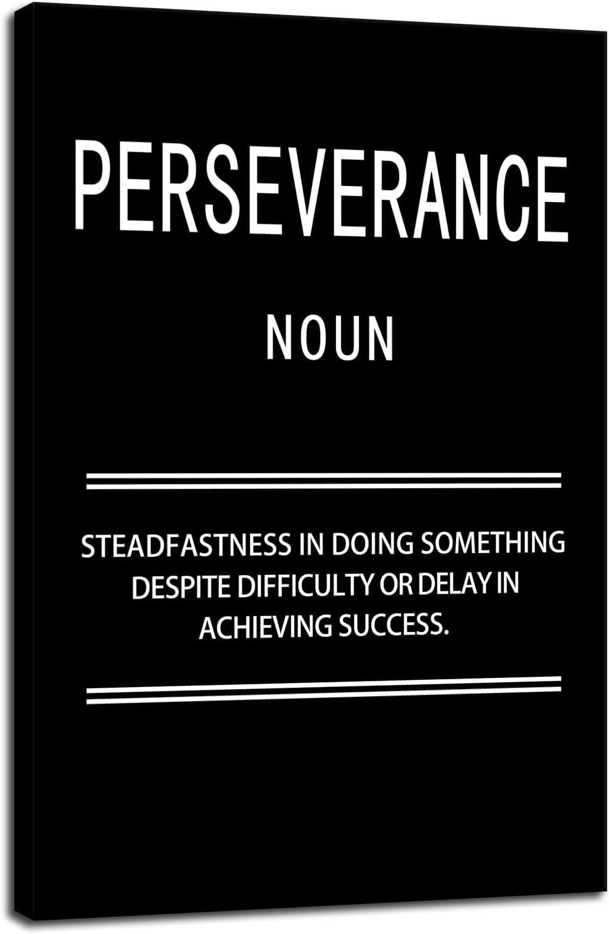 Motivational Wall Art Office Poster Prints Perseverance Noun Quote ...