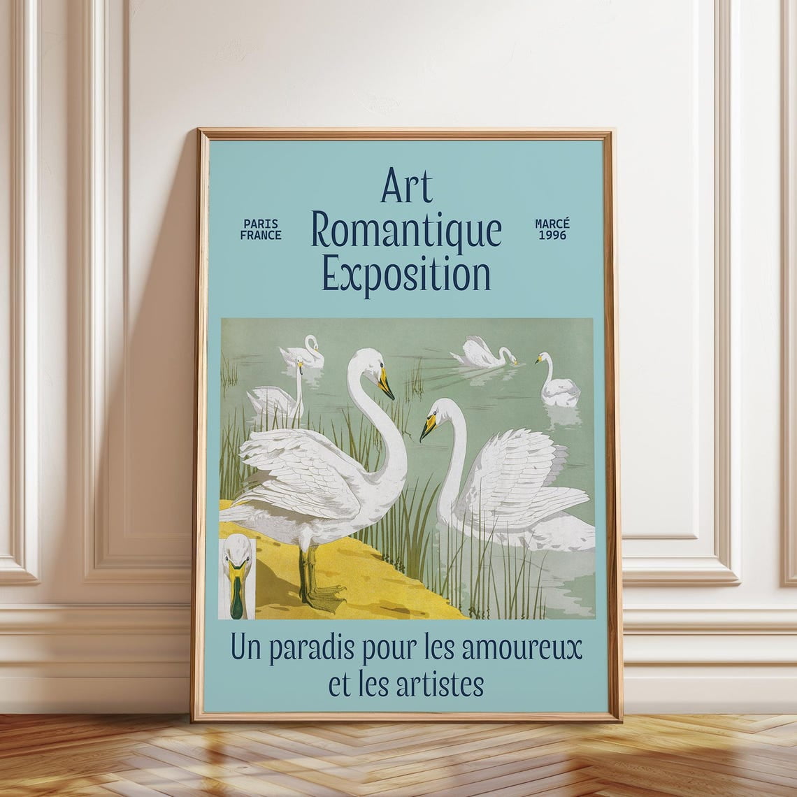 Majestic Swan Wall Art - 1996 Paris Romantic Exhibition Posters And ...