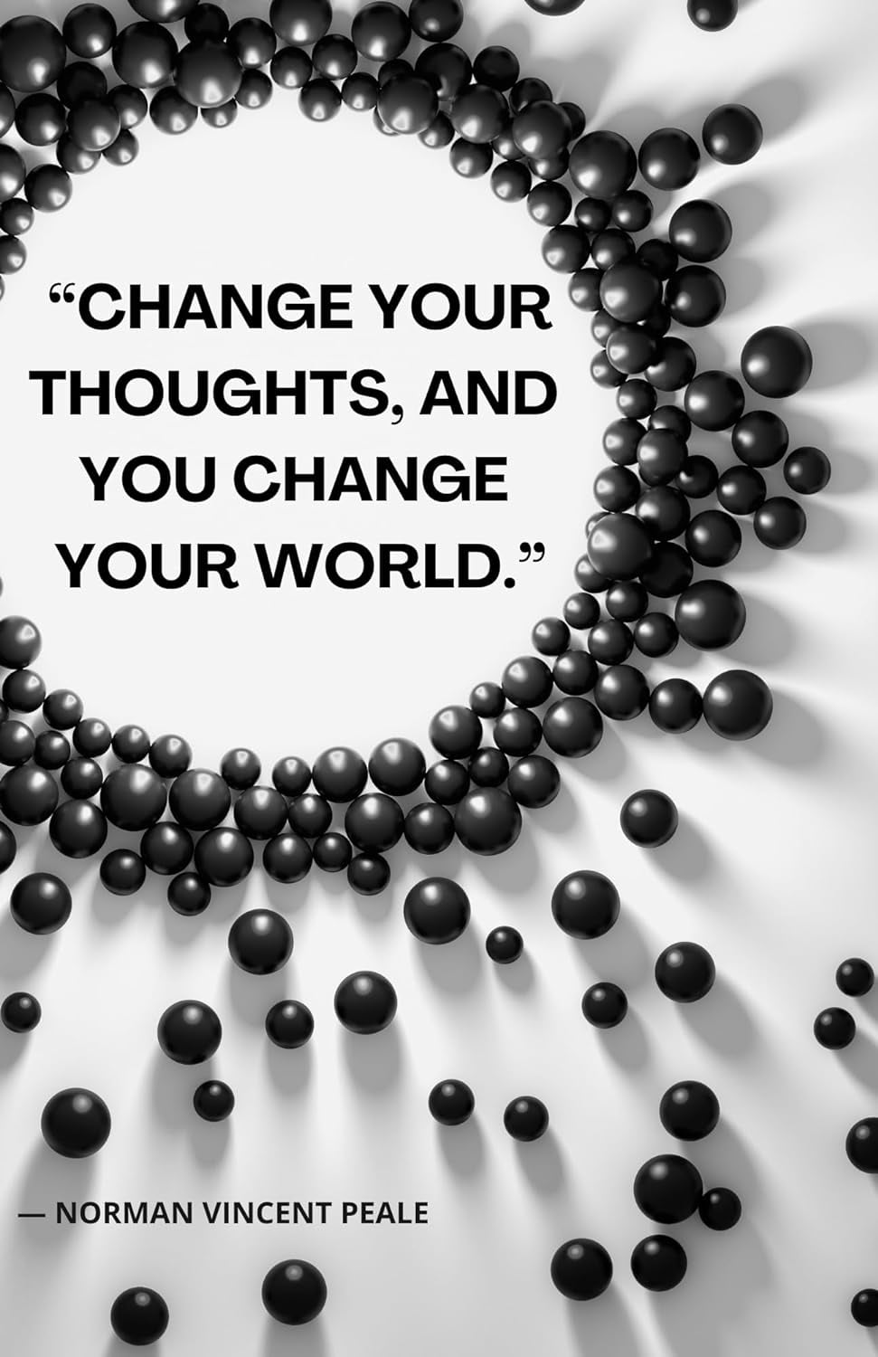 Motivational Wall Art Print 11x17 - Change your thoughts, and you ...