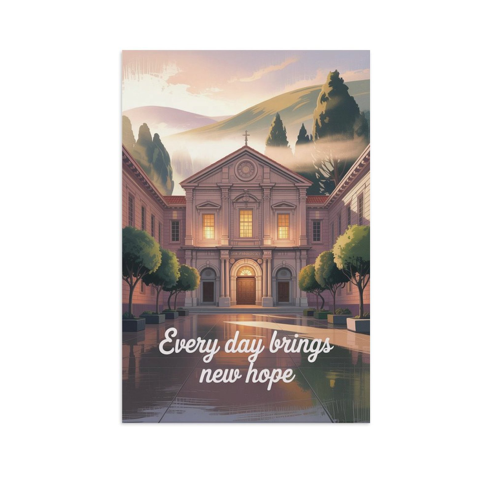Motivational Wall Art San Francisco Monastery Inspirational Travel ...