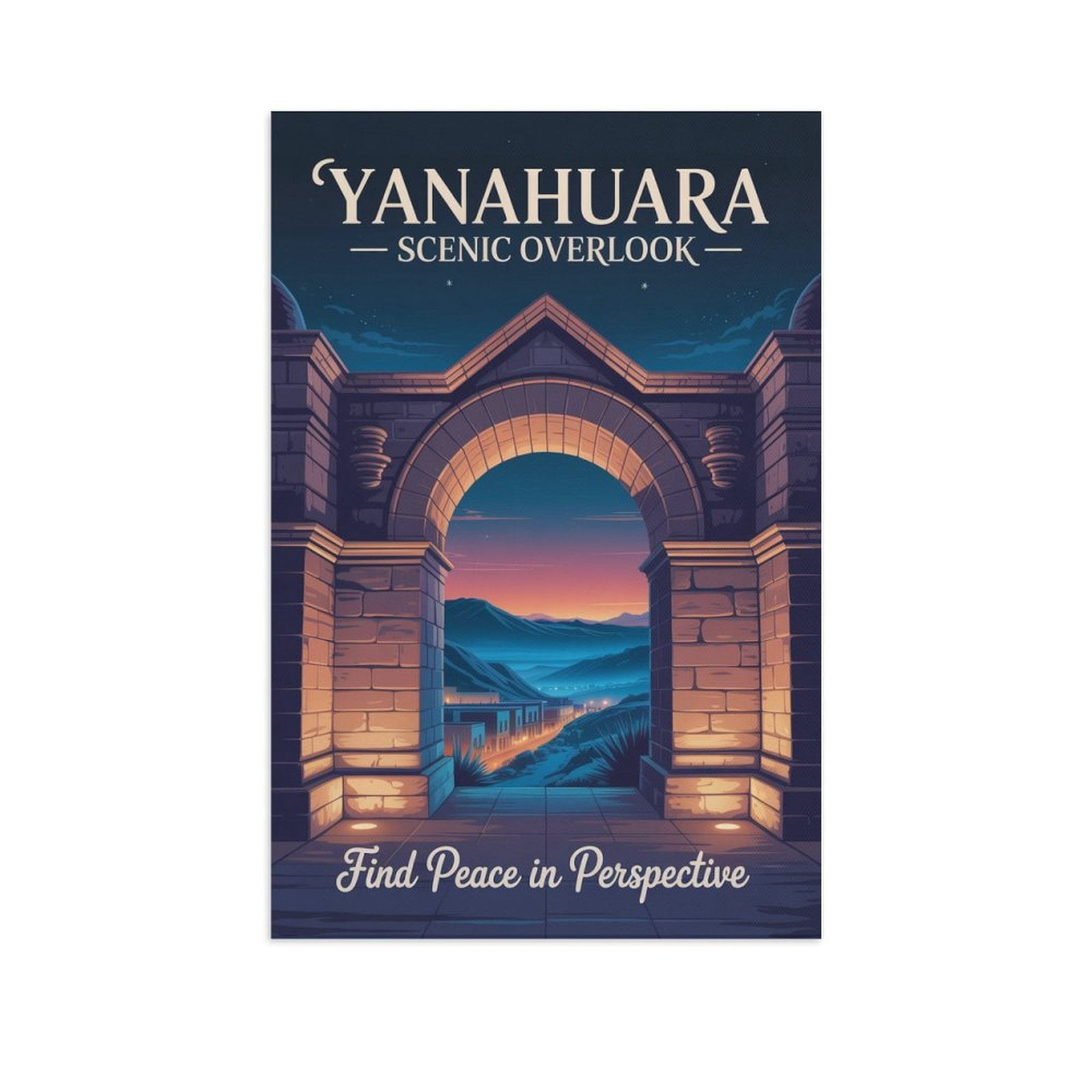 Motivational Wall Art Yanahuara Scenic Overlook Inspirational Travel ...