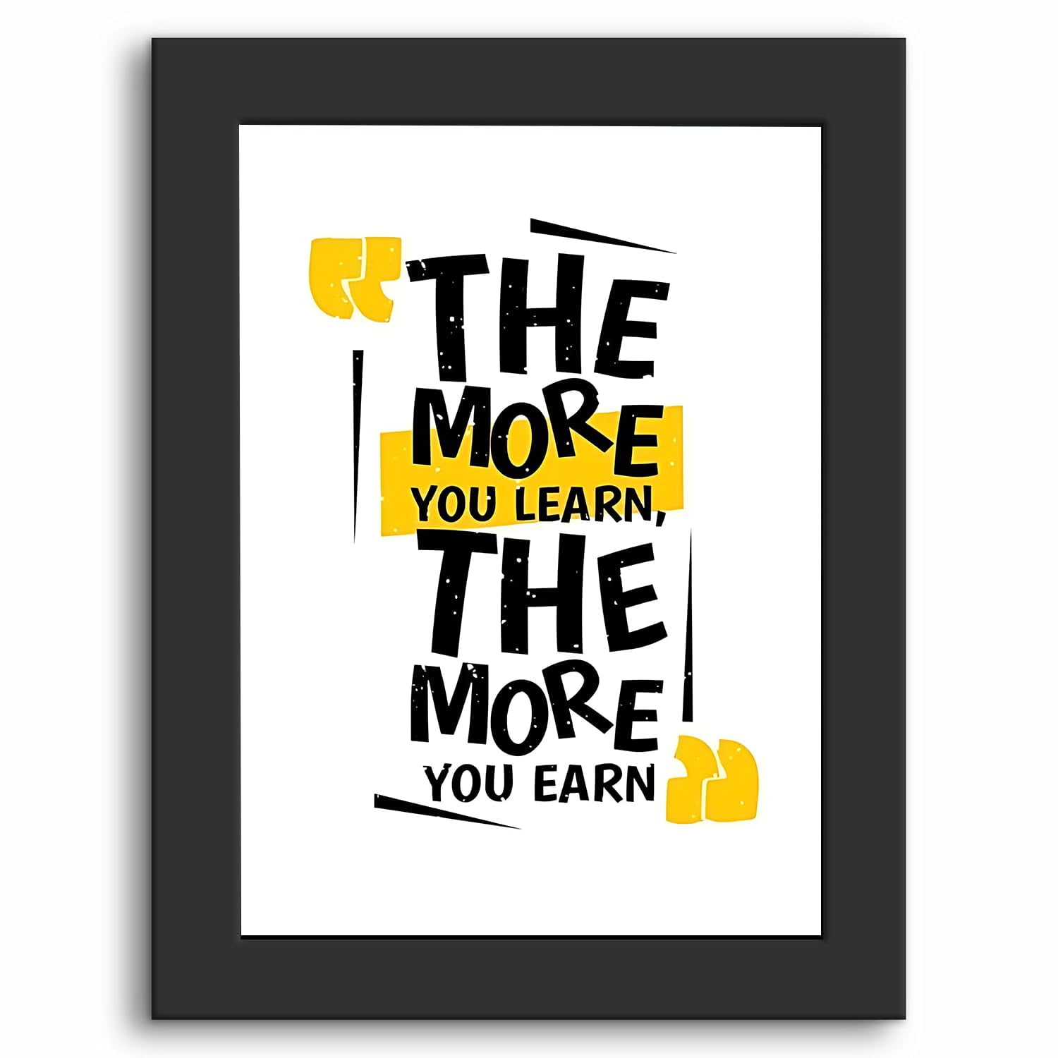 Motivational Wall Canvas Unframed Art The More You Learn, The More You ...