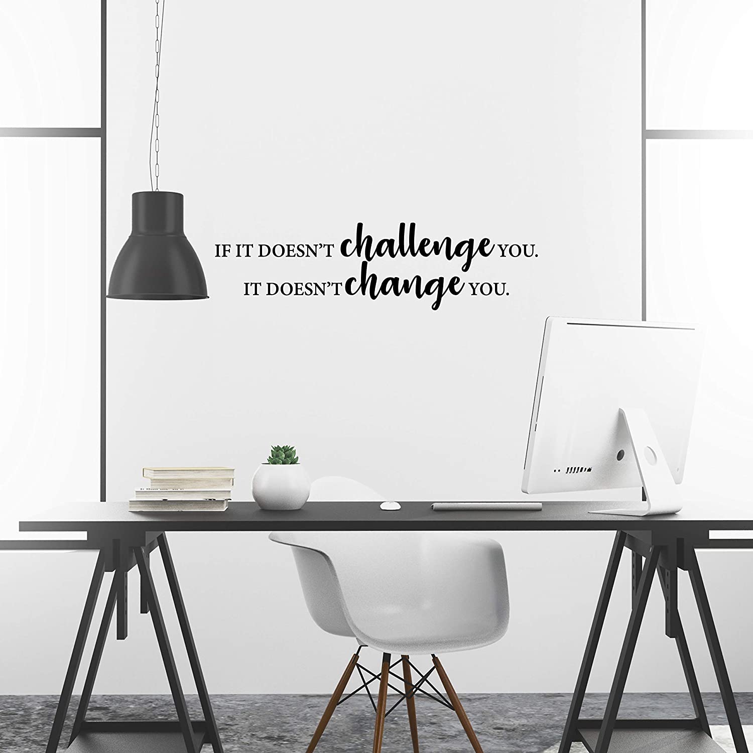 Motivational Wall Decal - "Challenge Equals Change" - Walmart.com