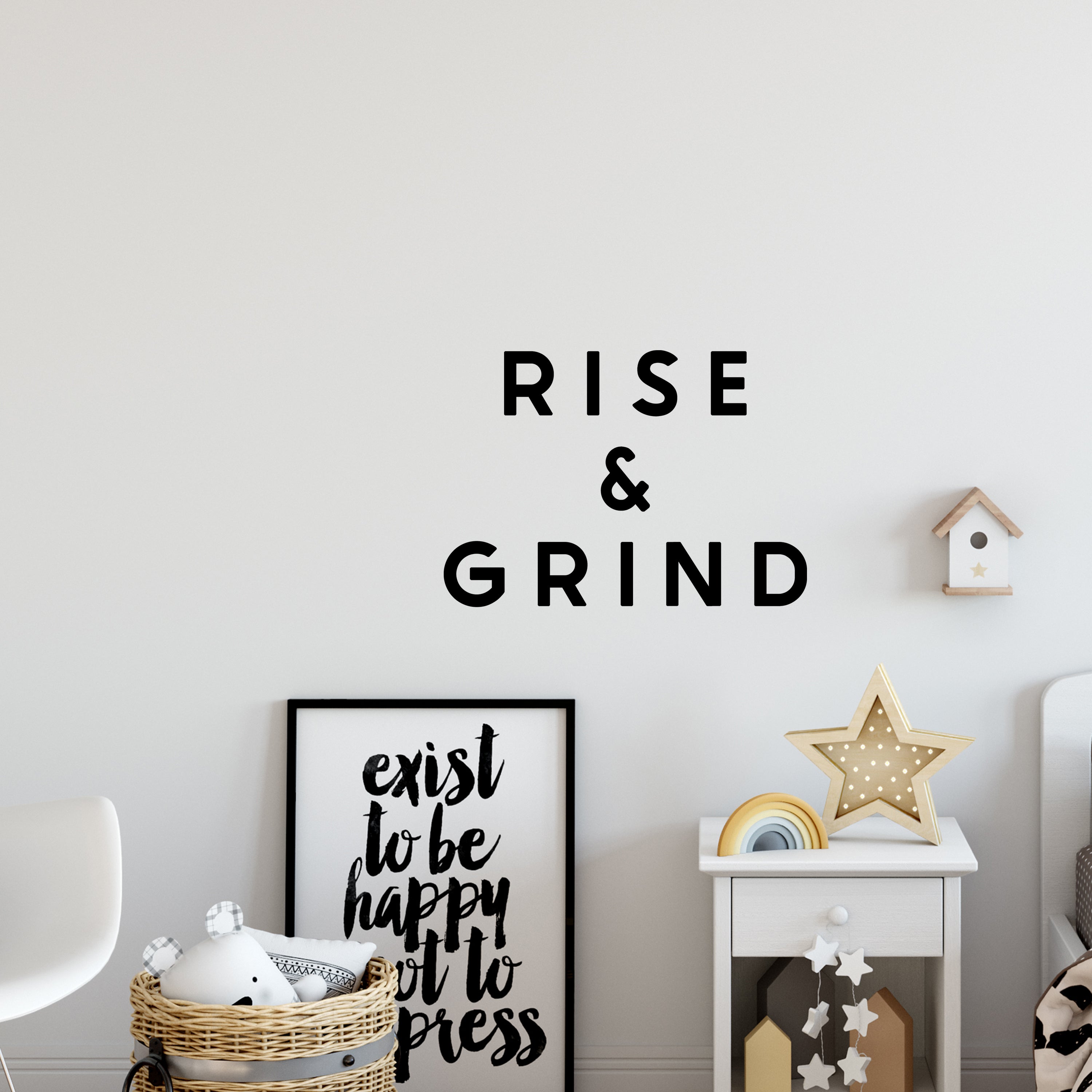 Motivational Wall Decal - "Rise and Grind" - Walmart.com