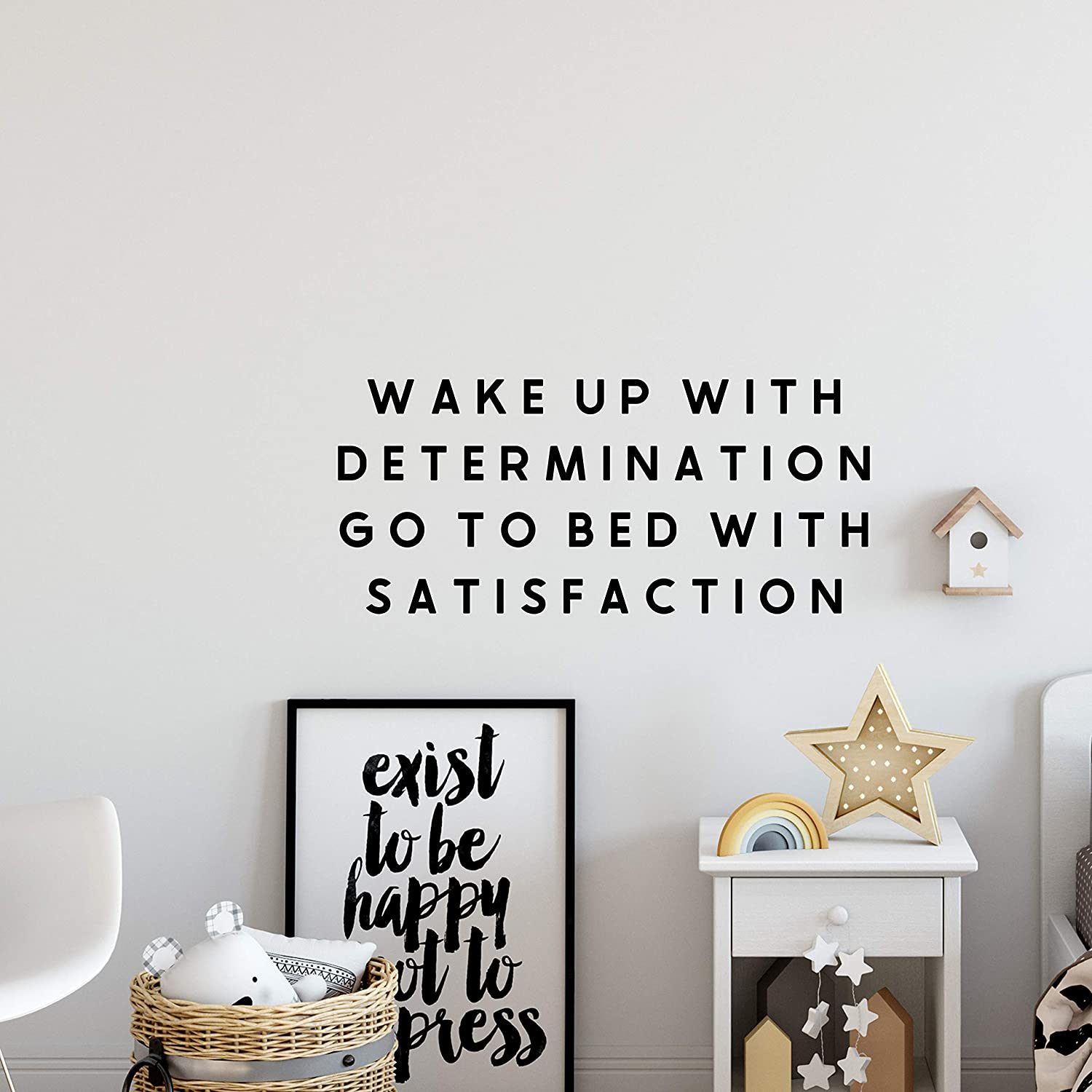 Motivational Wall Decal - "Wake Up with Determination" - Walmart.com