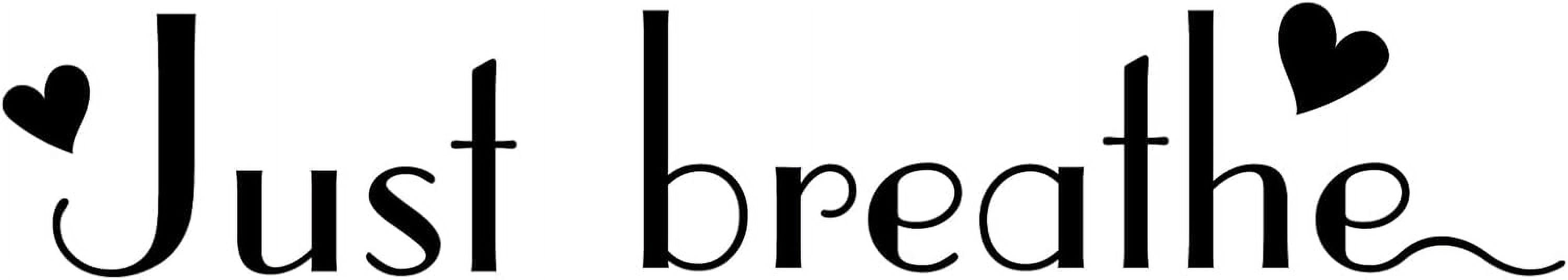 Motivational Wall Decals Quotes Just Breathe Vinyl Wall Decal Yoga ...