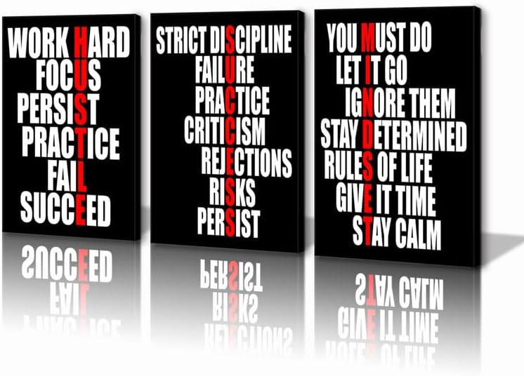 Motivational Wall Decor - Hustle/Success/Mindset Definition Poster ...