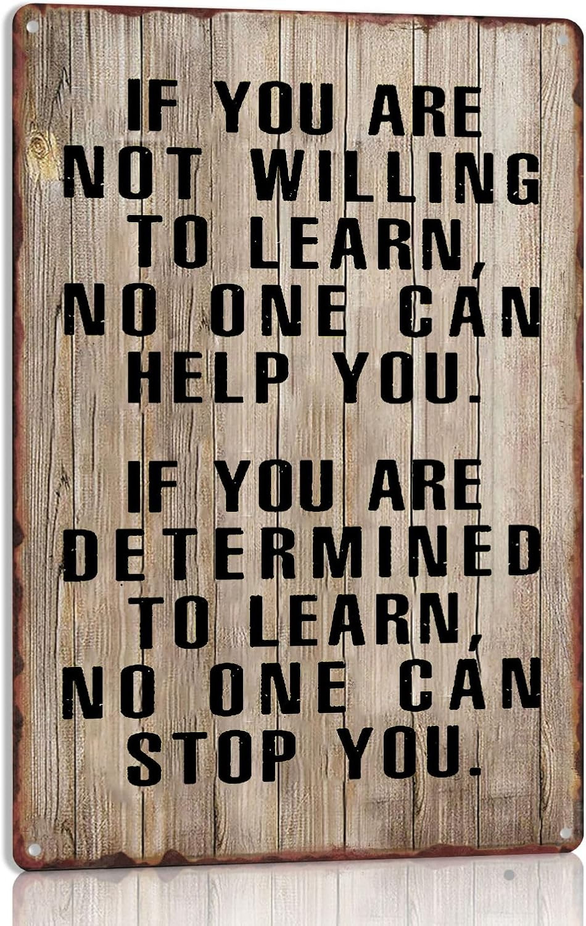 Motivational Wall Decor Inspirational Metal Signs For Classroom ...