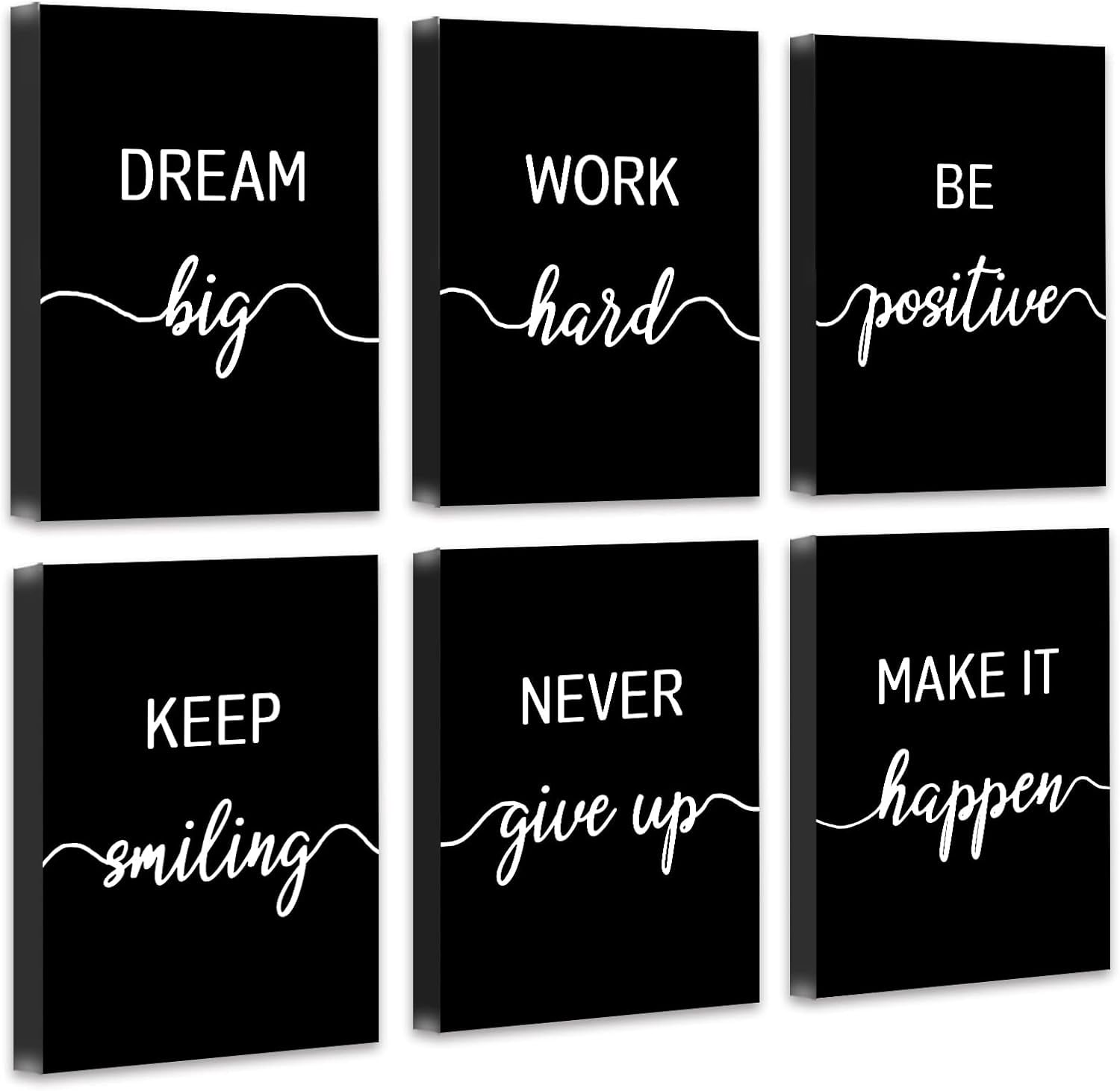 Motivational Wall Decor Inspirational Office Wall Art 𝗙𝗿𝗮𝗺𝗲𝗱 Black ...