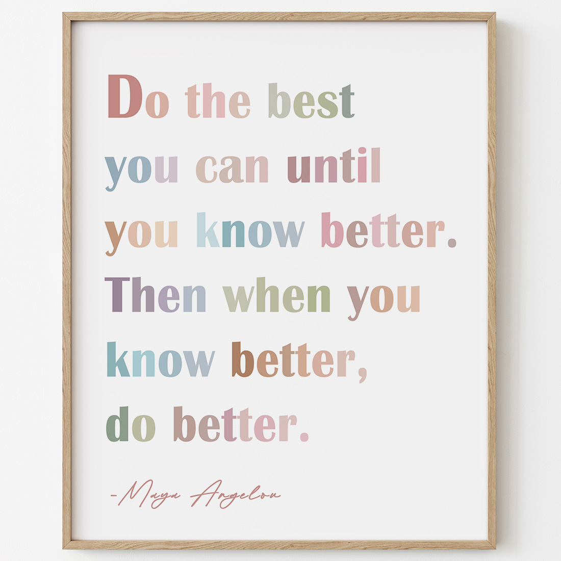 Motivational Wall Decor - Maya Angelou Quote Office Wall Art ...