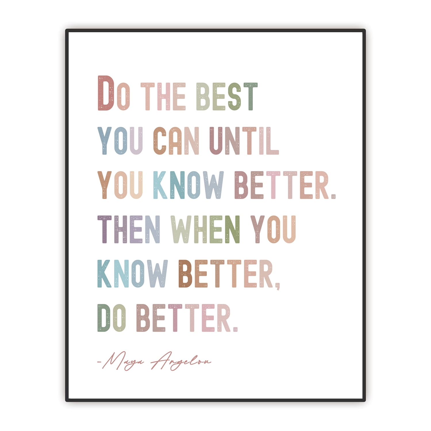 Motivational Wall Decor - Maya Angelou Quote Office Wall Art ...