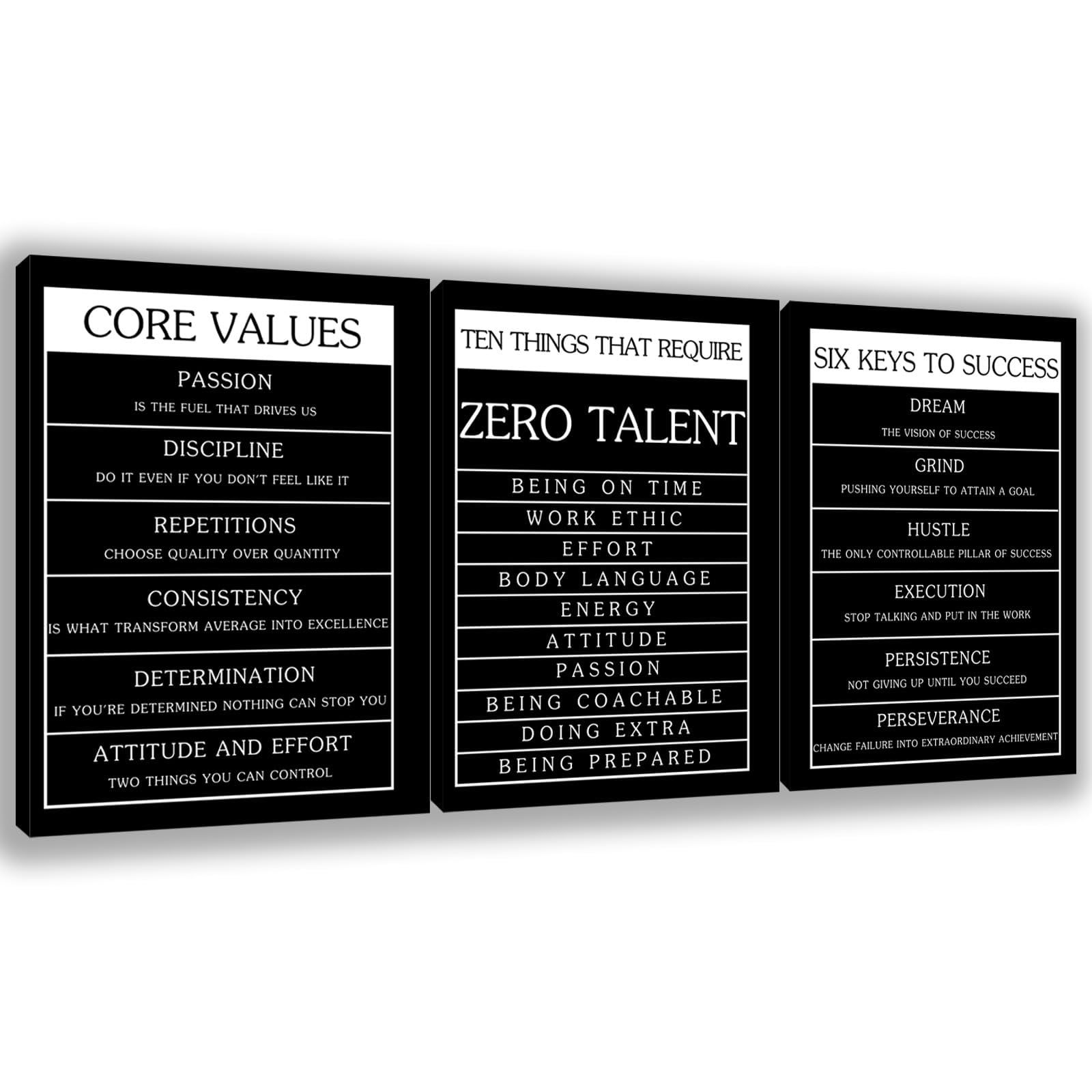 Motivational Wall Decor Posters Inspirational Wall Art Set Wall Art ...