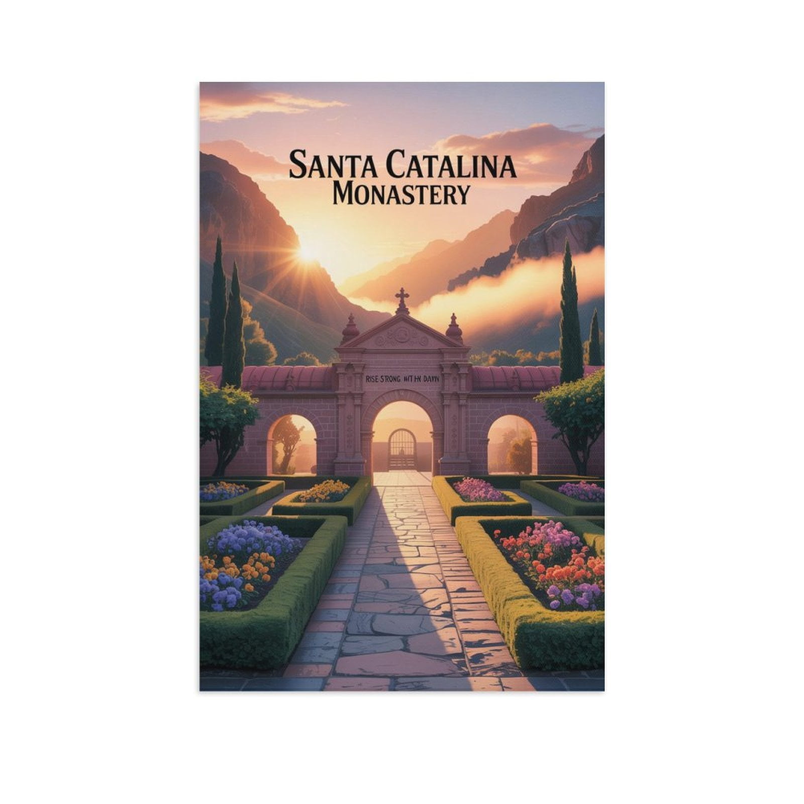 Motivational Wall Decor Santa Catalina Monastery Inspirational Travel ...